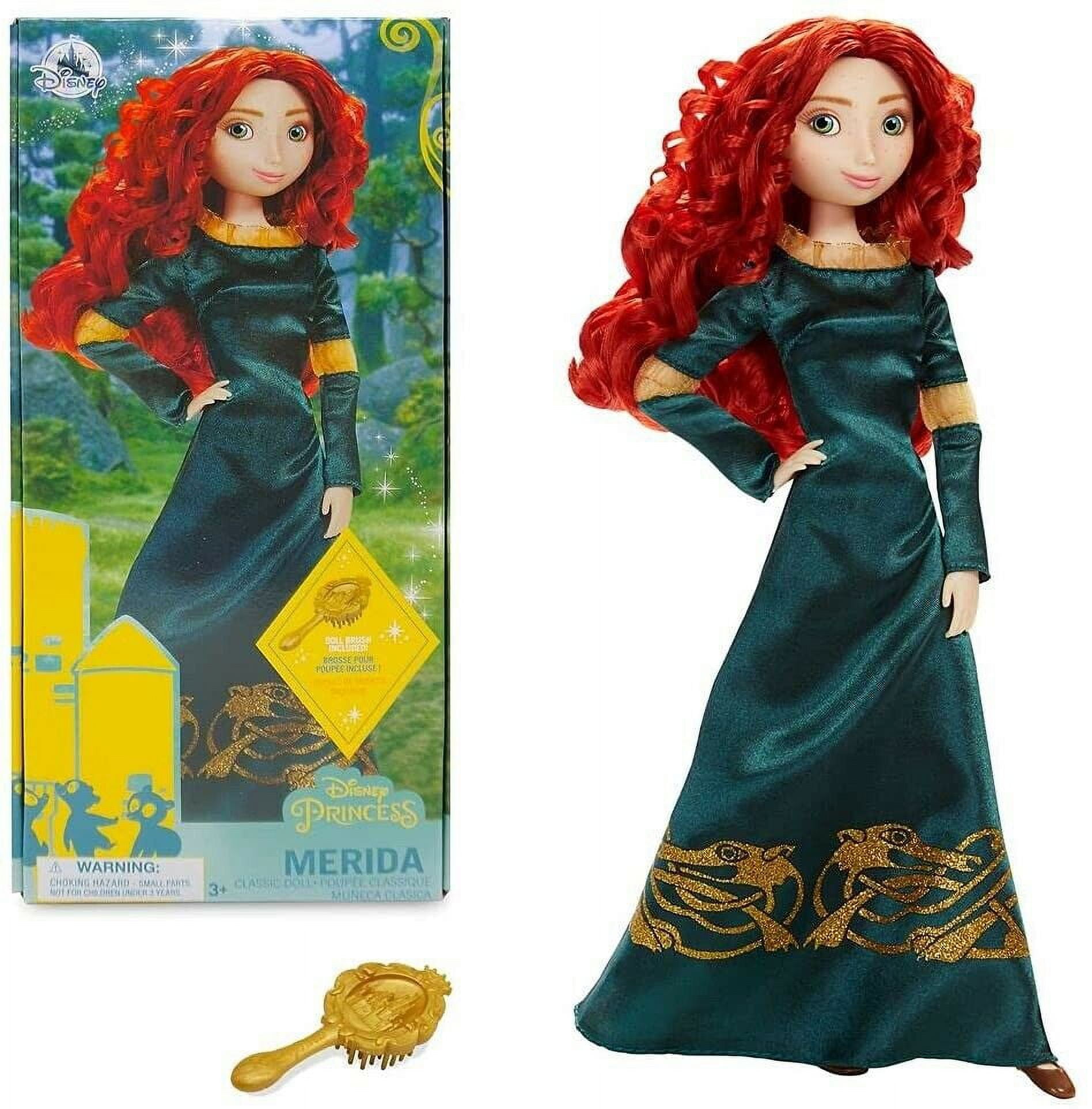 Classic Brave Princess Merida 11.5” Doll & Brush Hairbrush Figure ...
