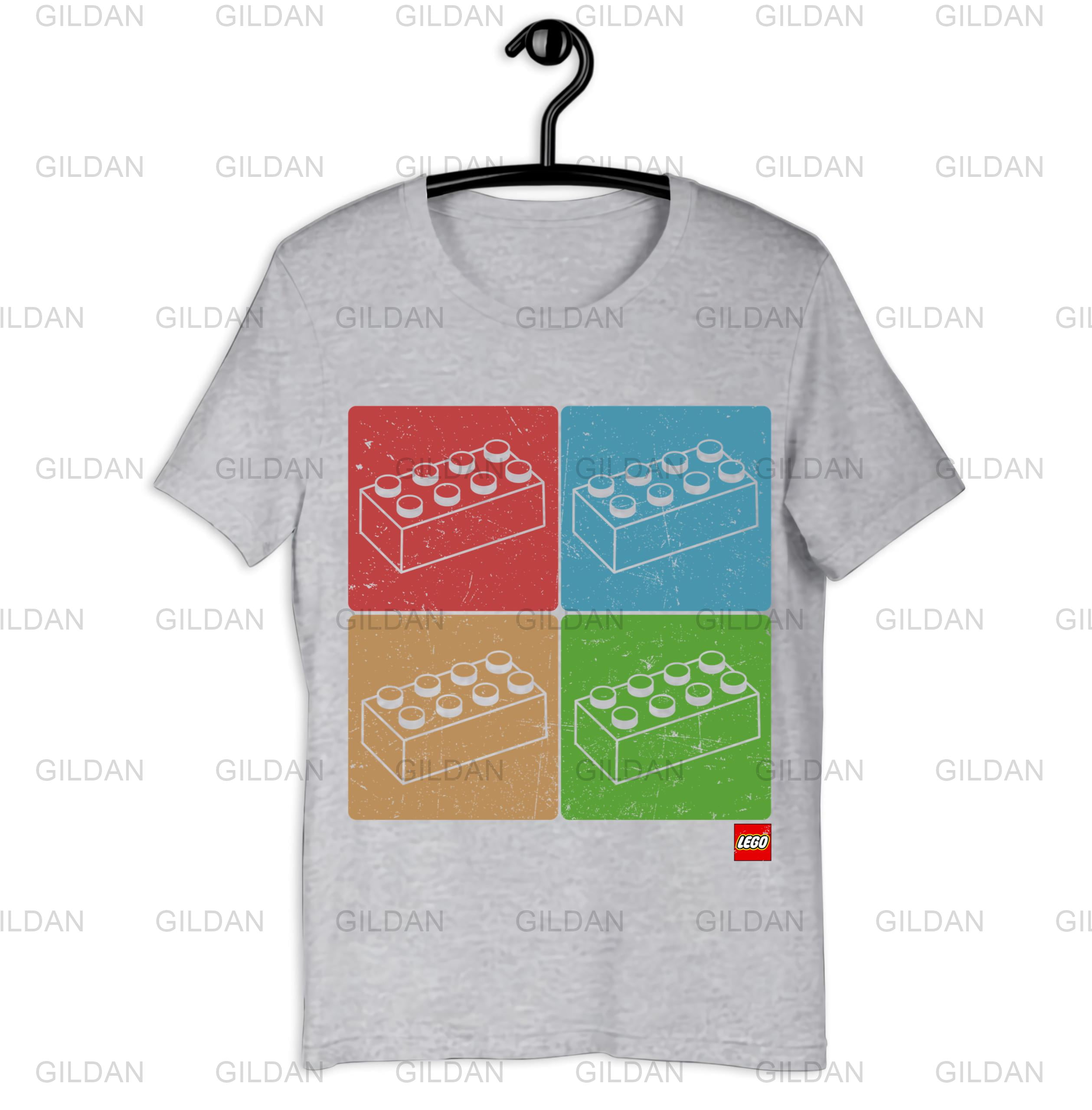 Classic Brick Toy Lover Shirt, Vibrant Stackable Blocks Tee, Fun ...