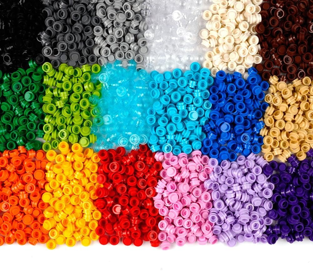 Classic Bricks Bulk Pieces - Round Plates 1X1 Dots Studs Accessories ...