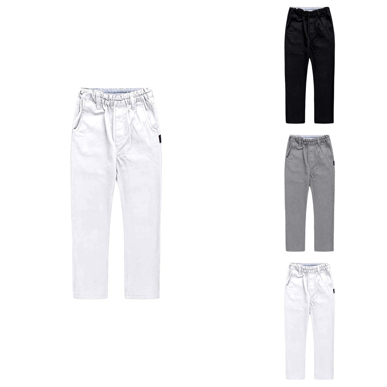 Classic British Khaki School Pants for Boys, Straight Leg Dress Chino ...