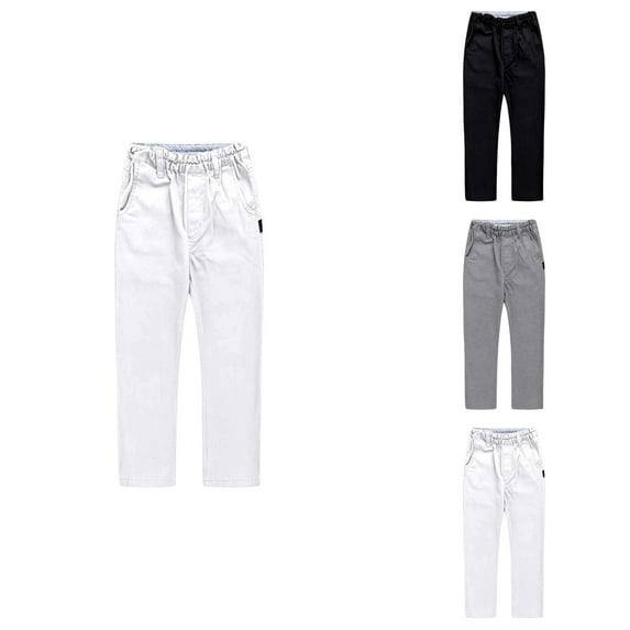 Classic British Khaki School Pants for Boys, Straight Leg Dress Chino ...