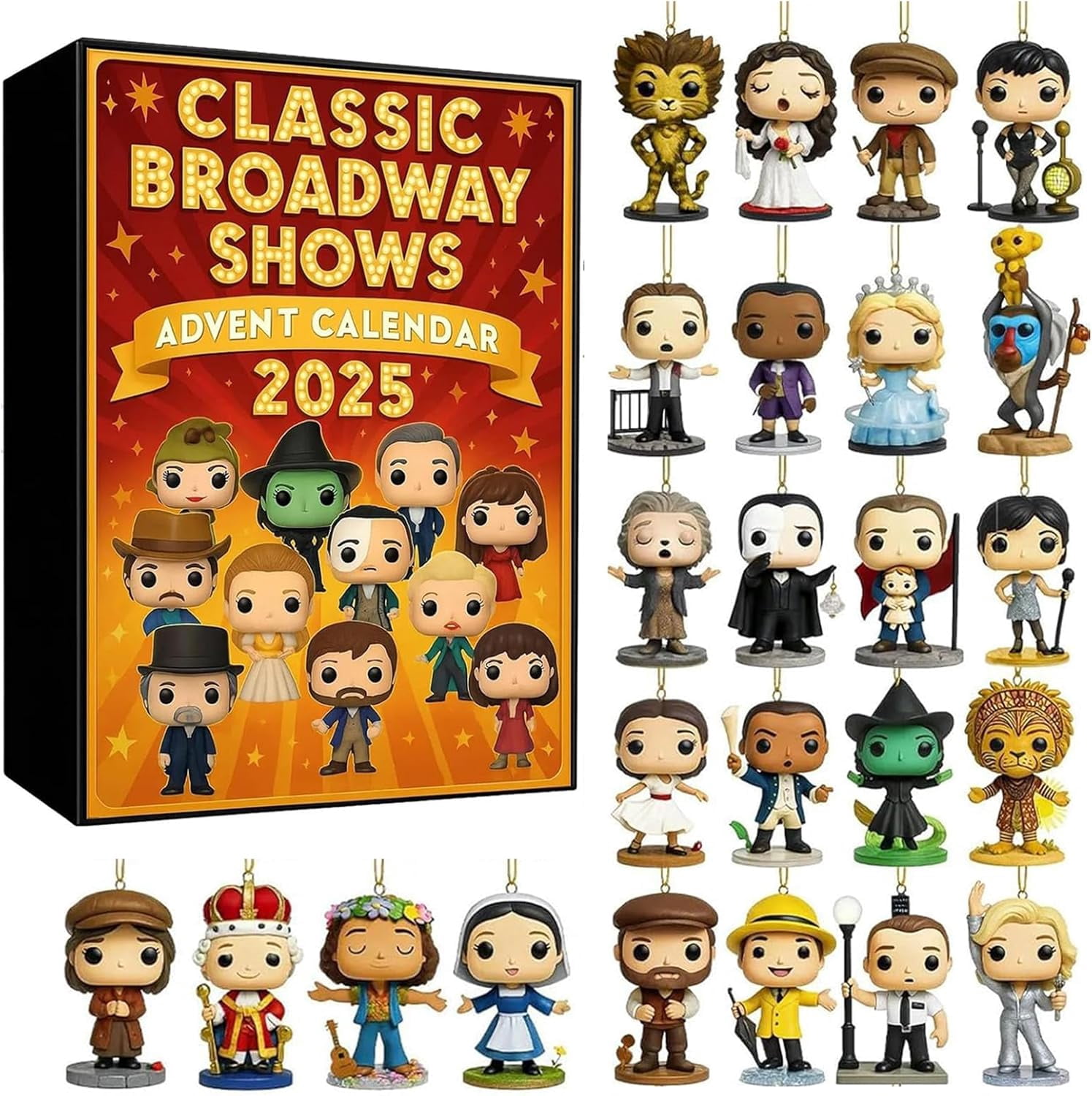 Classic Broadway Shows Advent Calendar 2025, 24 Days Christmas ...