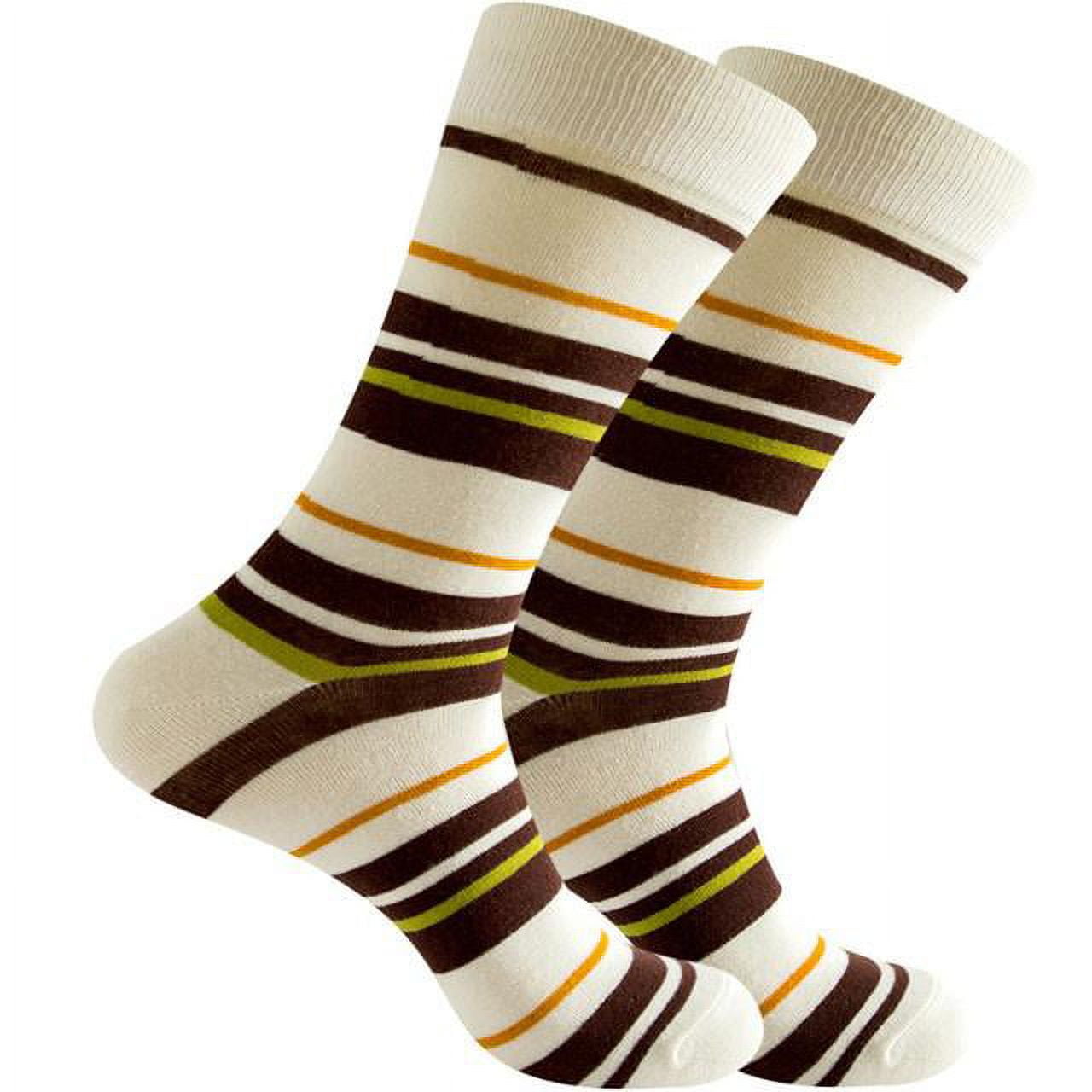 Classic Brown Striped Socks from the Sock Panda (Adult Large - Men's ...