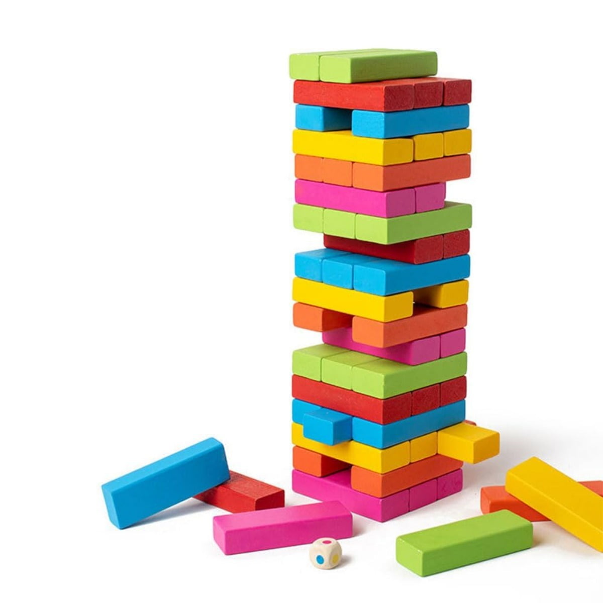 Classic Building Blocks Game with Genuine Hardwood Blocks, Stacking ...