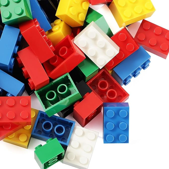 Classic Building Bricks, 100 Piece 2x3 Building Blocks STEM Creative ...