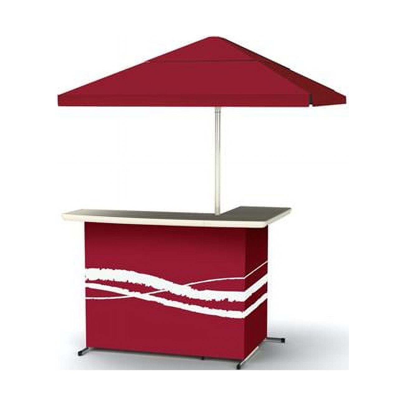 Classic Burgundy Pop Up Patio Table Bar and 8 ft Tall Square Market ...