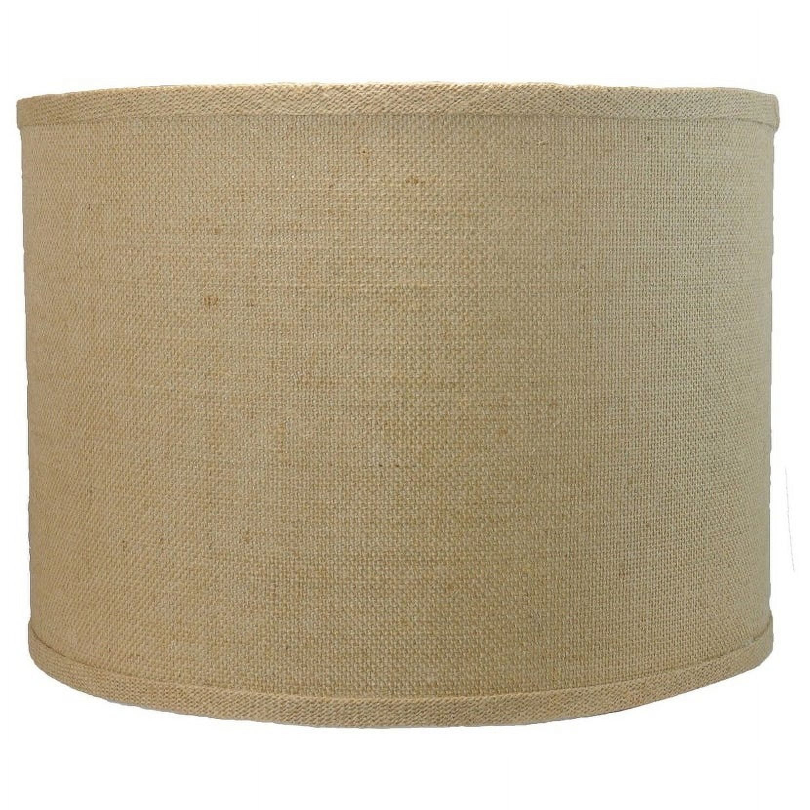 Classic Burlap Drum Lampshade, 8-inch to 16-inch Bottom Size Available Natural Burlap 14 ...