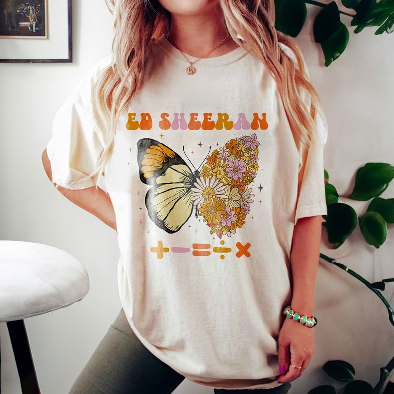 Classic Butterfly Music Graphic Tee, Soft Cotton Streetwear Shirt Gift ...