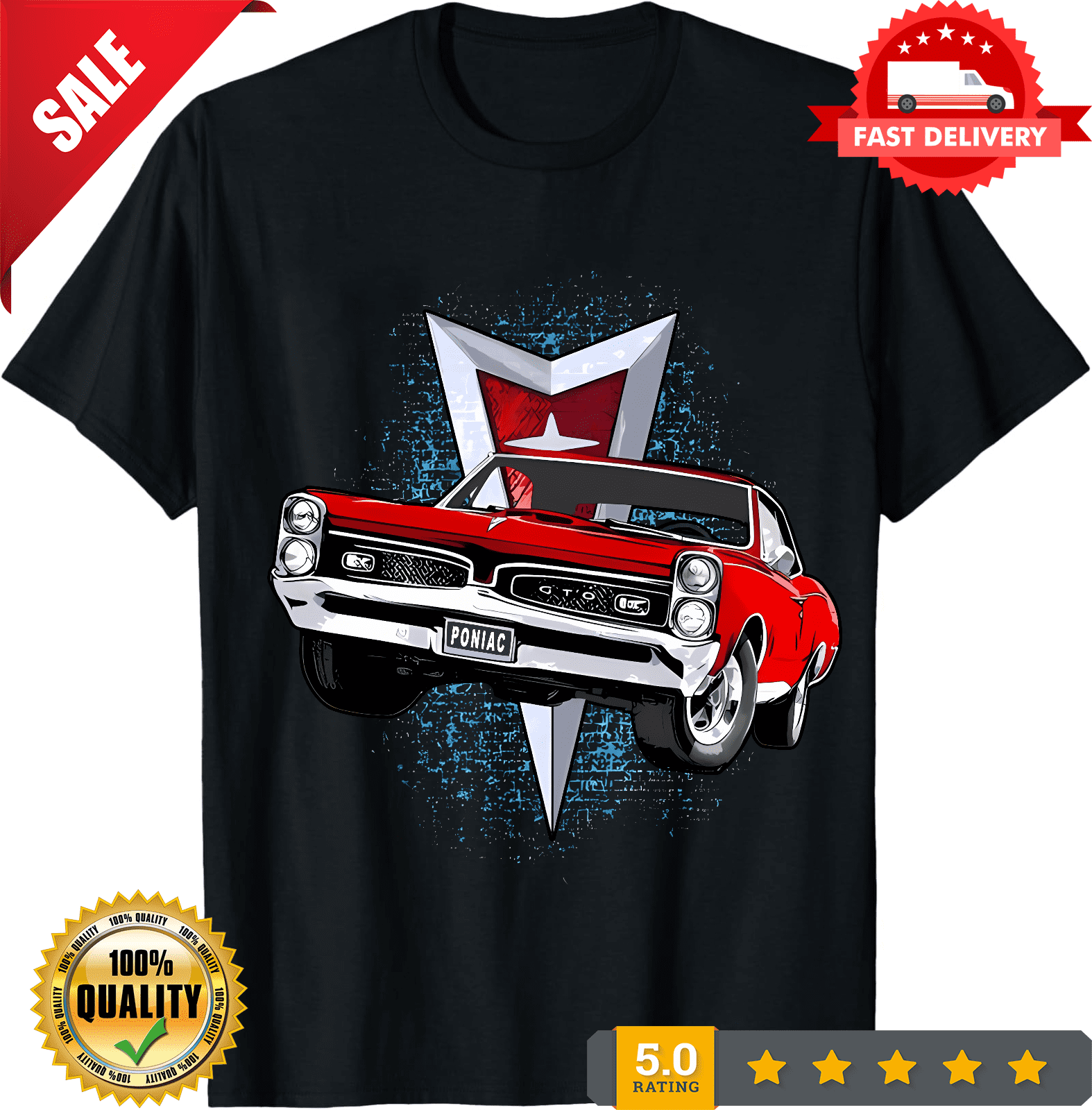 Classic CAR SHIRT FEATURING RED 67 PONTIAC GTO, LIMITED EDITION-TH63528 ...