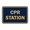 Classic CPR Station Sign (Navy Blue/Gold) - Large - Walmart.com