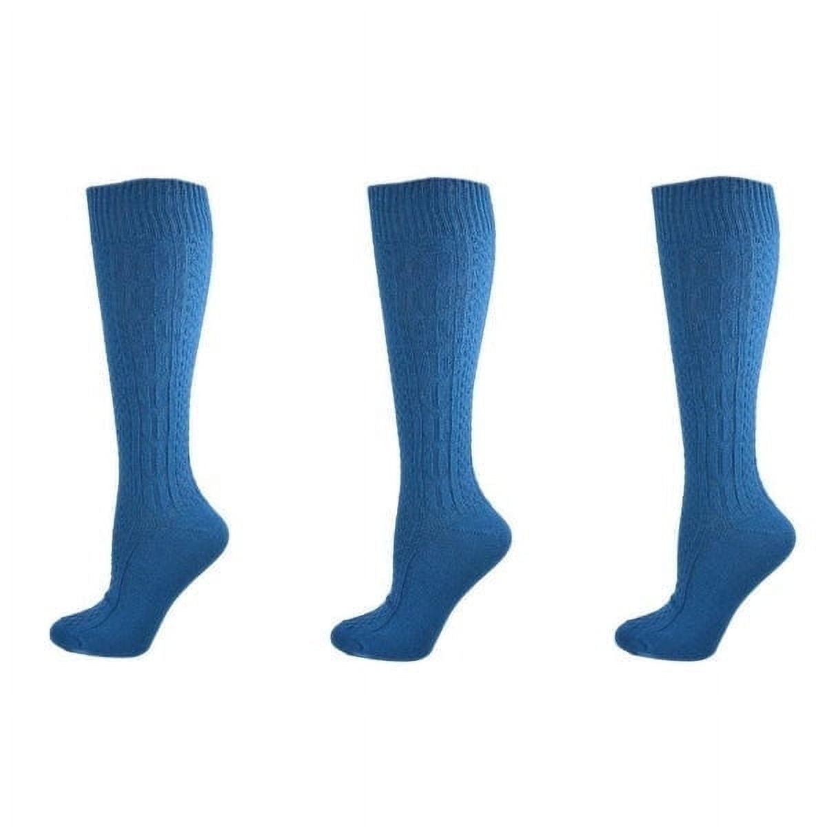 Sierra Socks Classic Cable Knit Acrylic Knee High Socks,Pack of 3,for ...