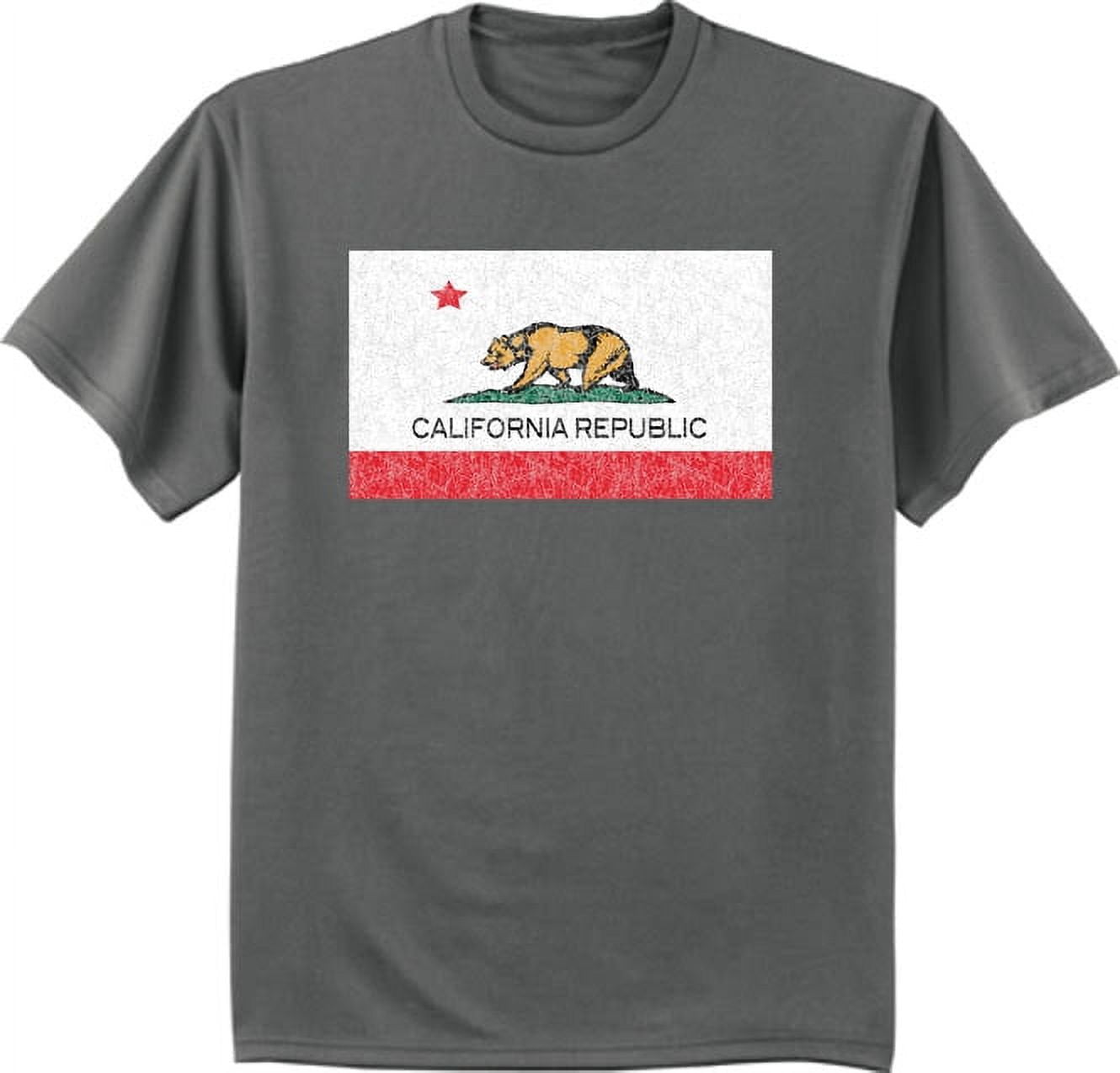 Classic California flag t-shirt Big and Tall tee for men - Walmart.com