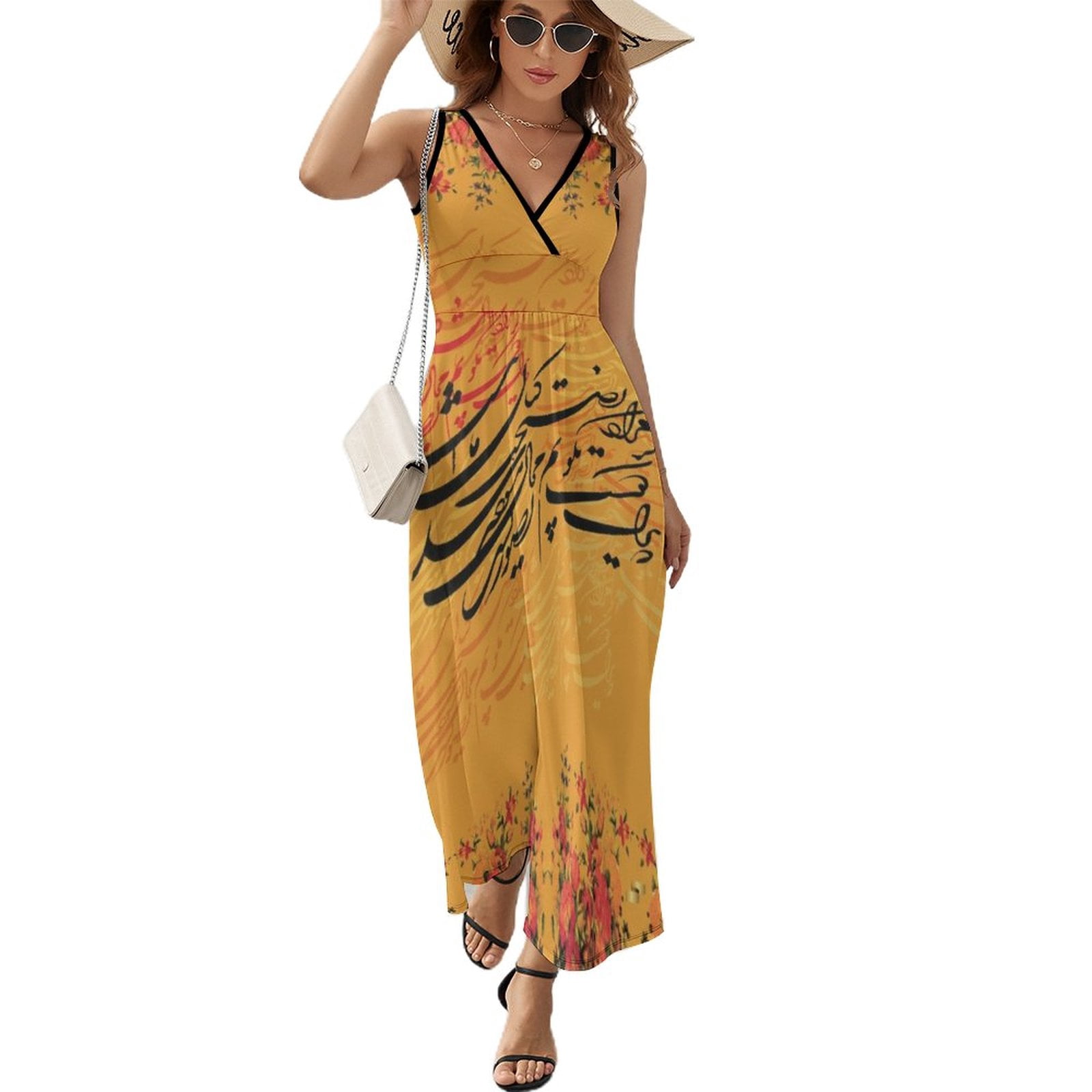 “Classic Calligraphy” 1 Sleeveless Dress women evening dress wedding ...