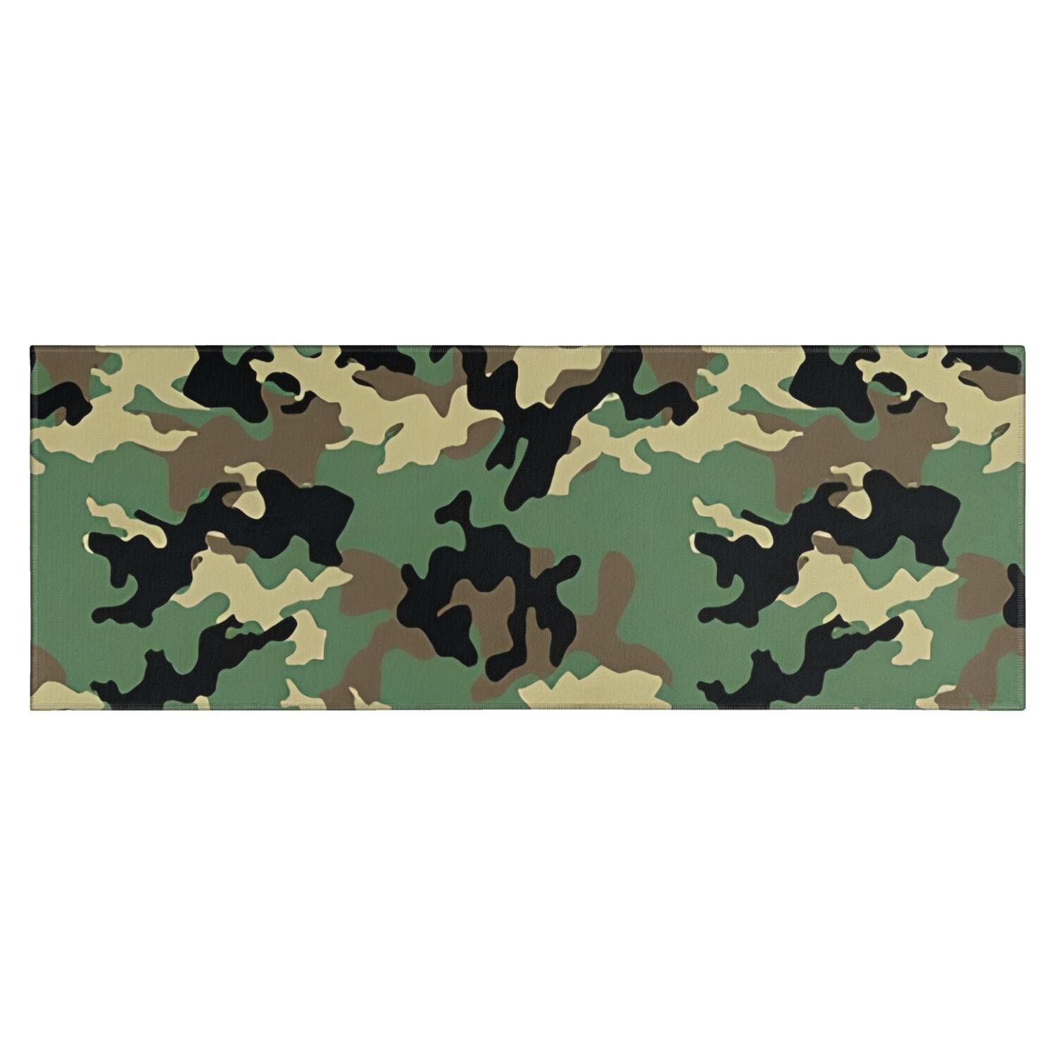 Classic Camo Green Black Pattern Kitchen Rug Mat,Kitchen Runner Rugs ...