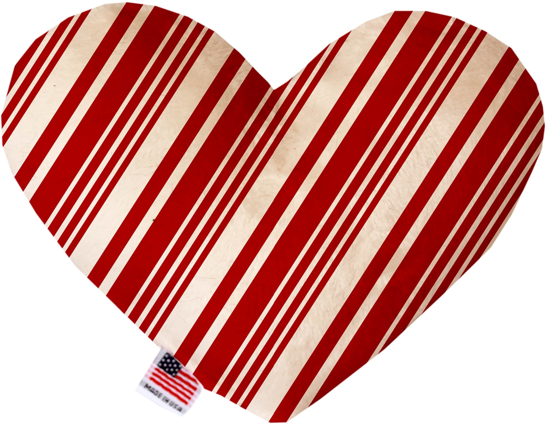 Classic Candy Cane Stripes 6 Inch Heart Dog Toy - Walmart.com
