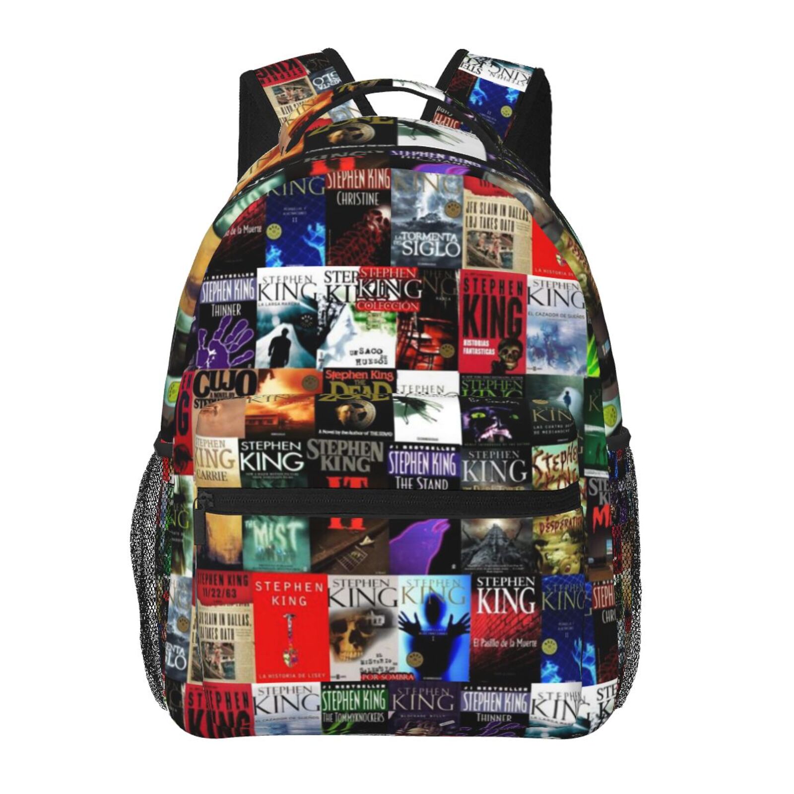 Classic Canvas Shoulder Bag, Stephen King Book Cover Collage Backpack ...