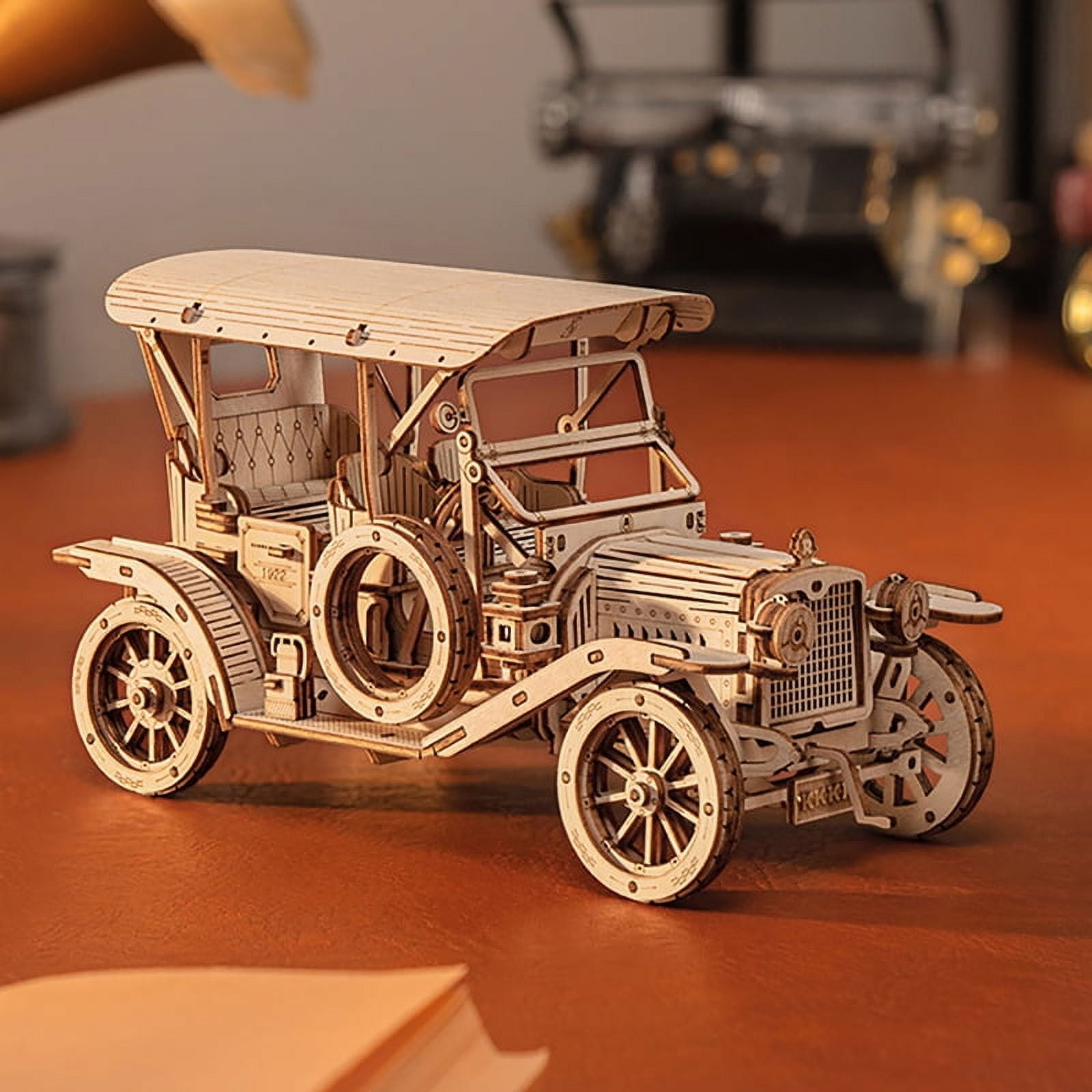 Classic Car 3D Car Wooden Puzzle Scale Model,DIY Model Kit, Handcraft ...