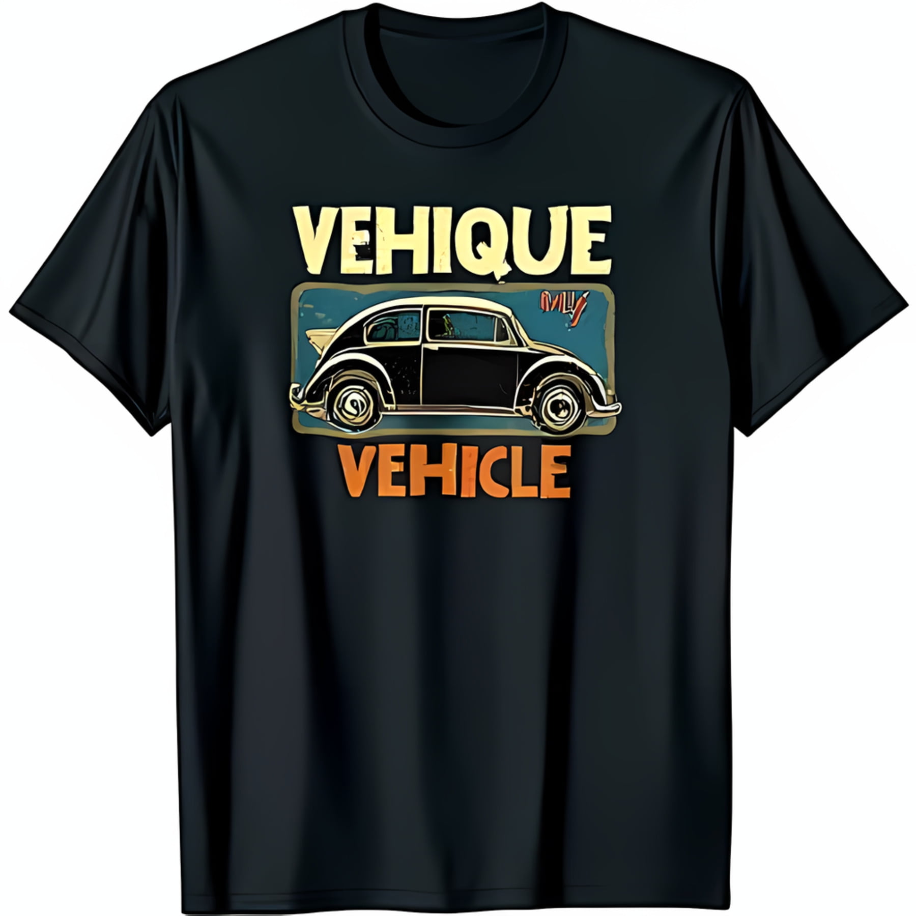 Classic Car Graphic Black T-Shirt Eye Catching Design for Car Lovers ...