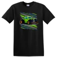 Classic Car Graphic T Shirt Retro Racing Fans Green Tee Hot Rod Design ...