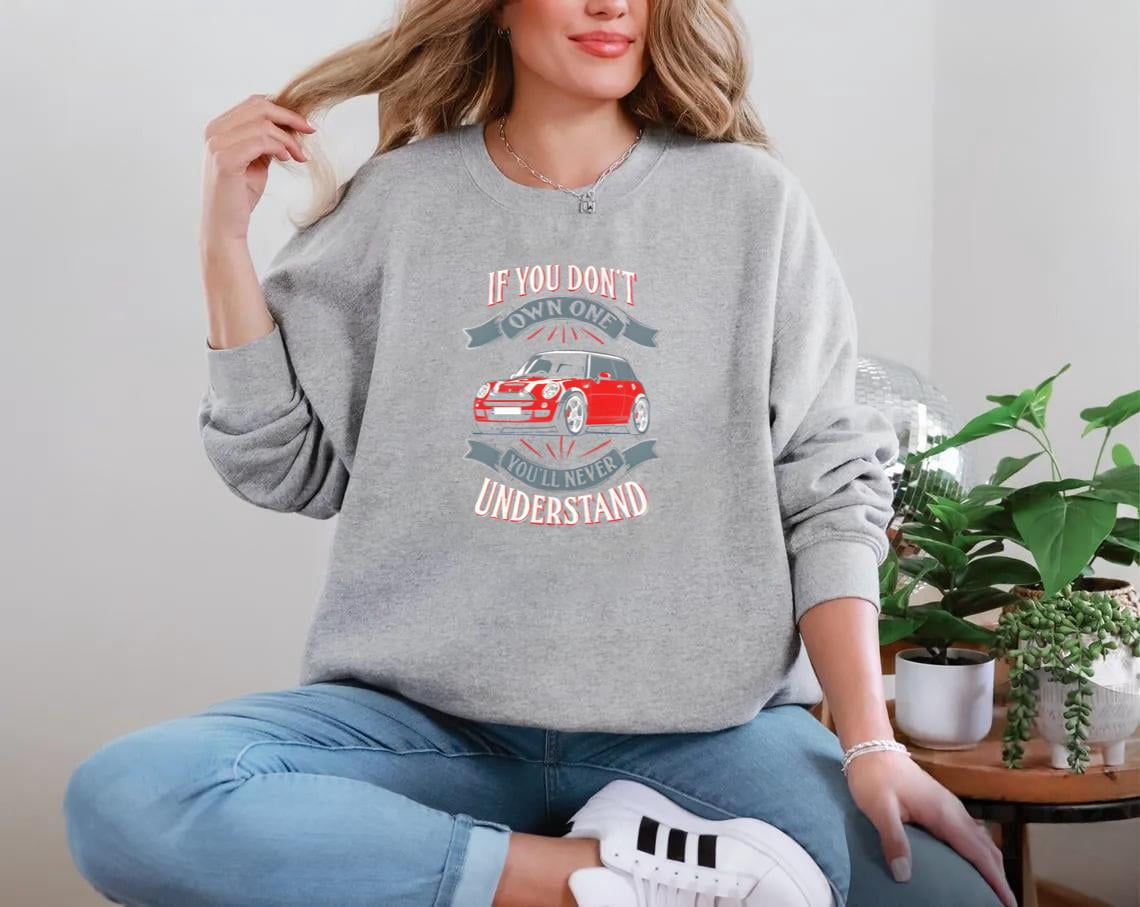 Classic Car Sweatshirt with Mini Cooper Heritage Fan Design, for men ...