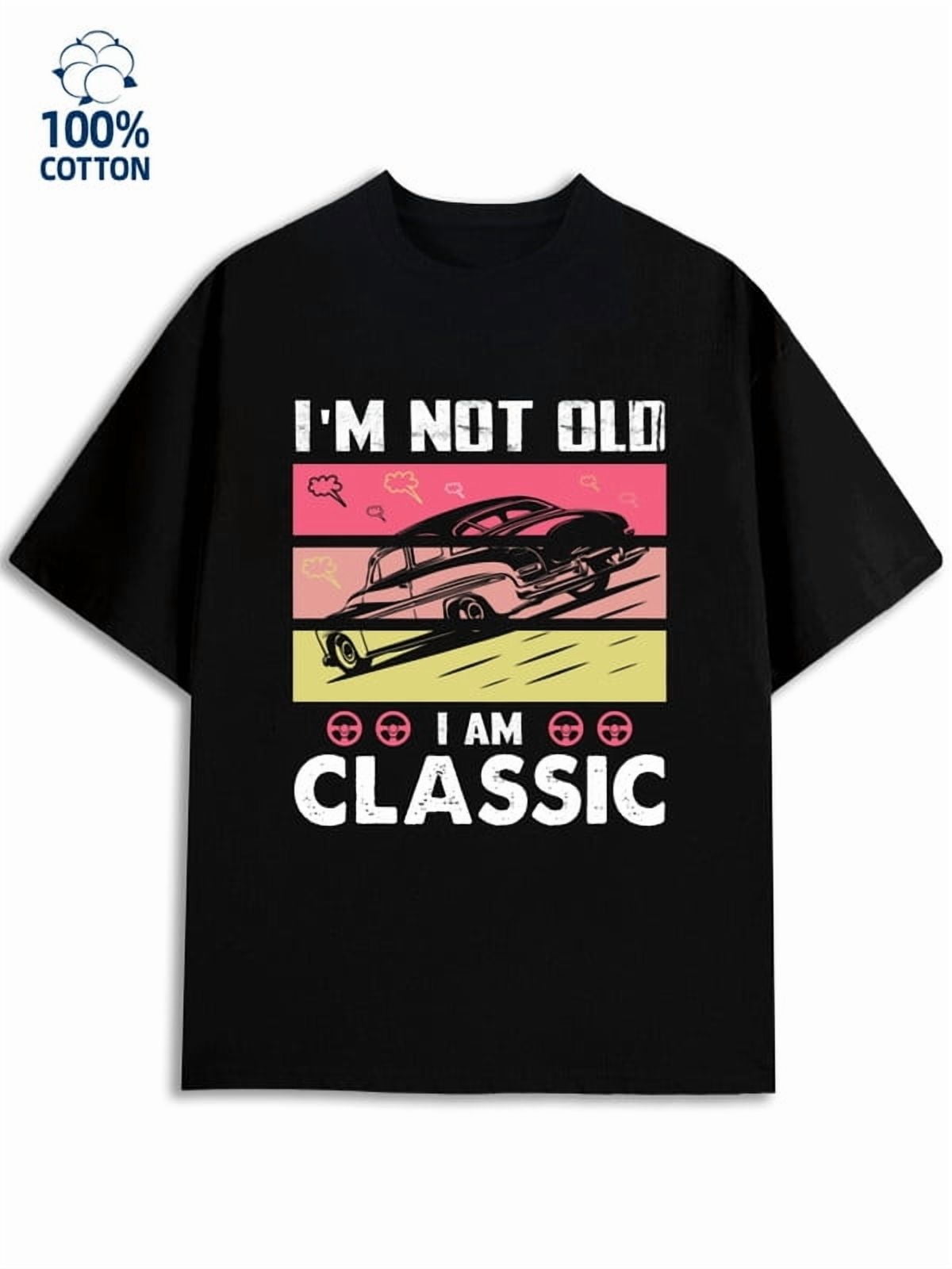 Classic Car Tee men funny humor 180G 100% Cotton black funny humor wife ...