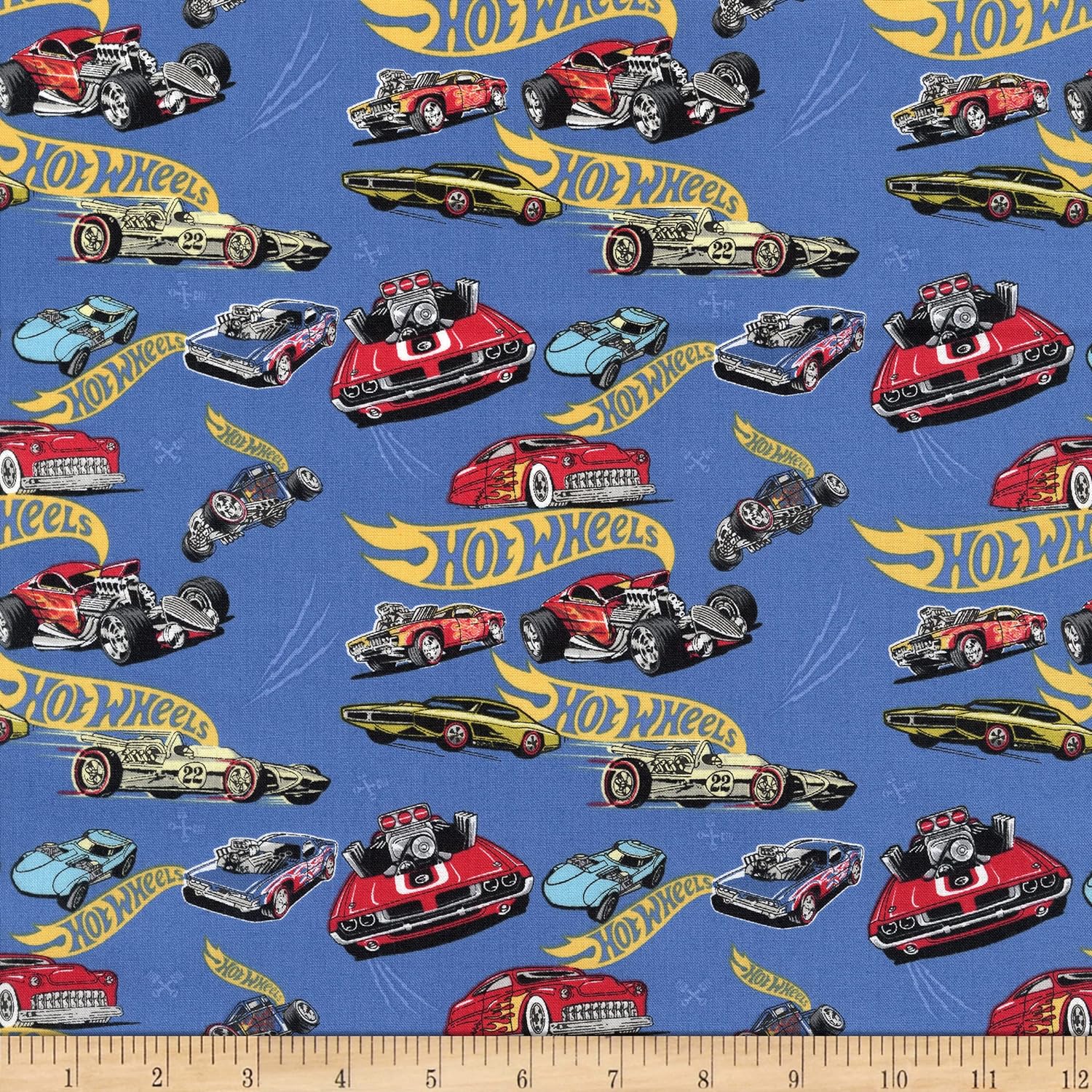 Classic Car Toss Blue, Fabric by The Yard - Walmart.com