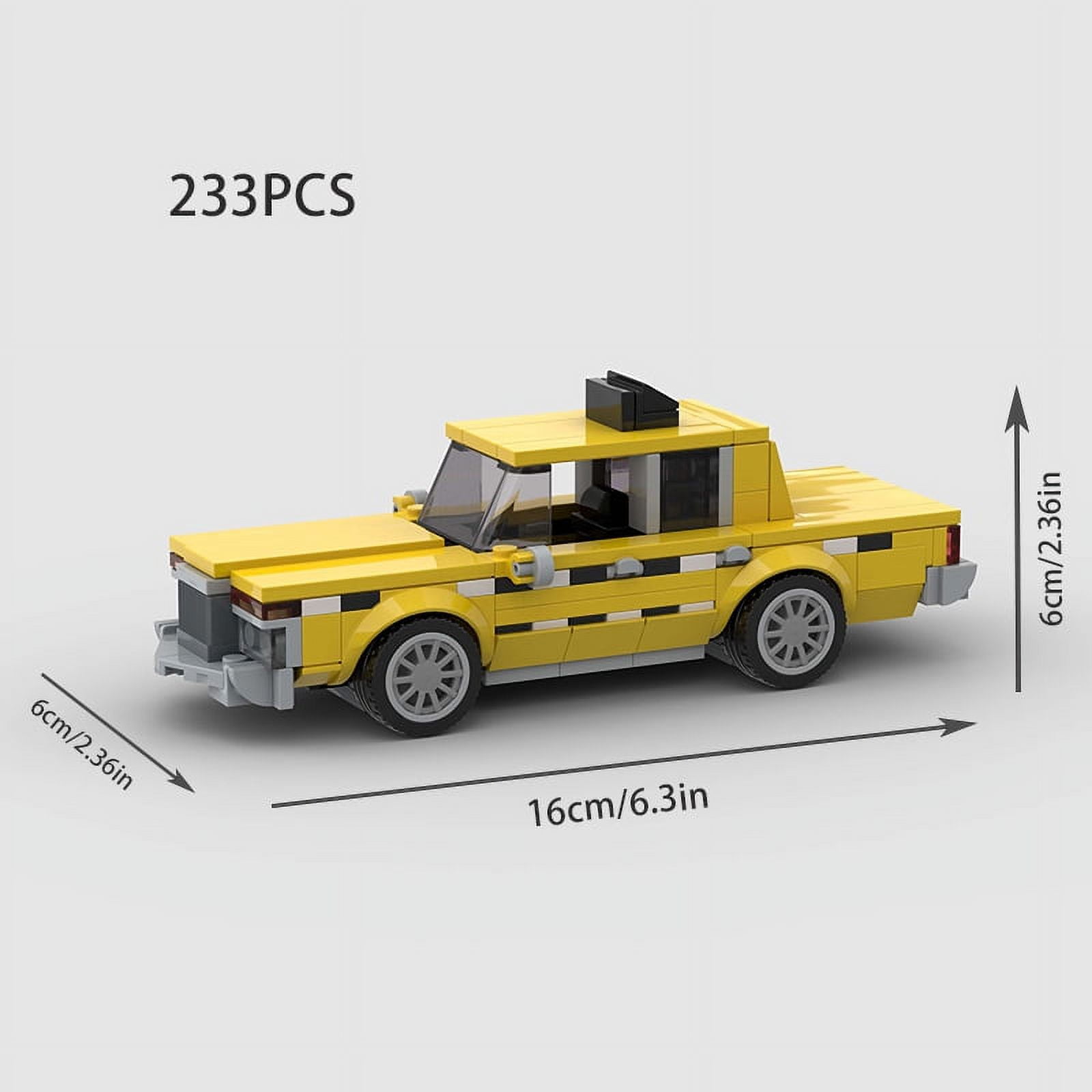 Classic Car Vintage Vehicle Speed Champion Racing City Taxi Moc Yellow ...