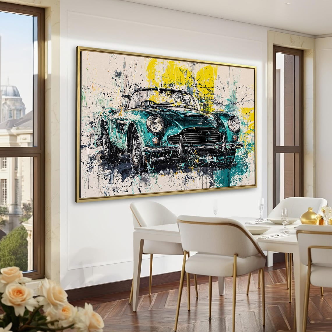 Classic Car Wall Art Retro Vehicle Poster Vibrant Automotive Wall Decor ...