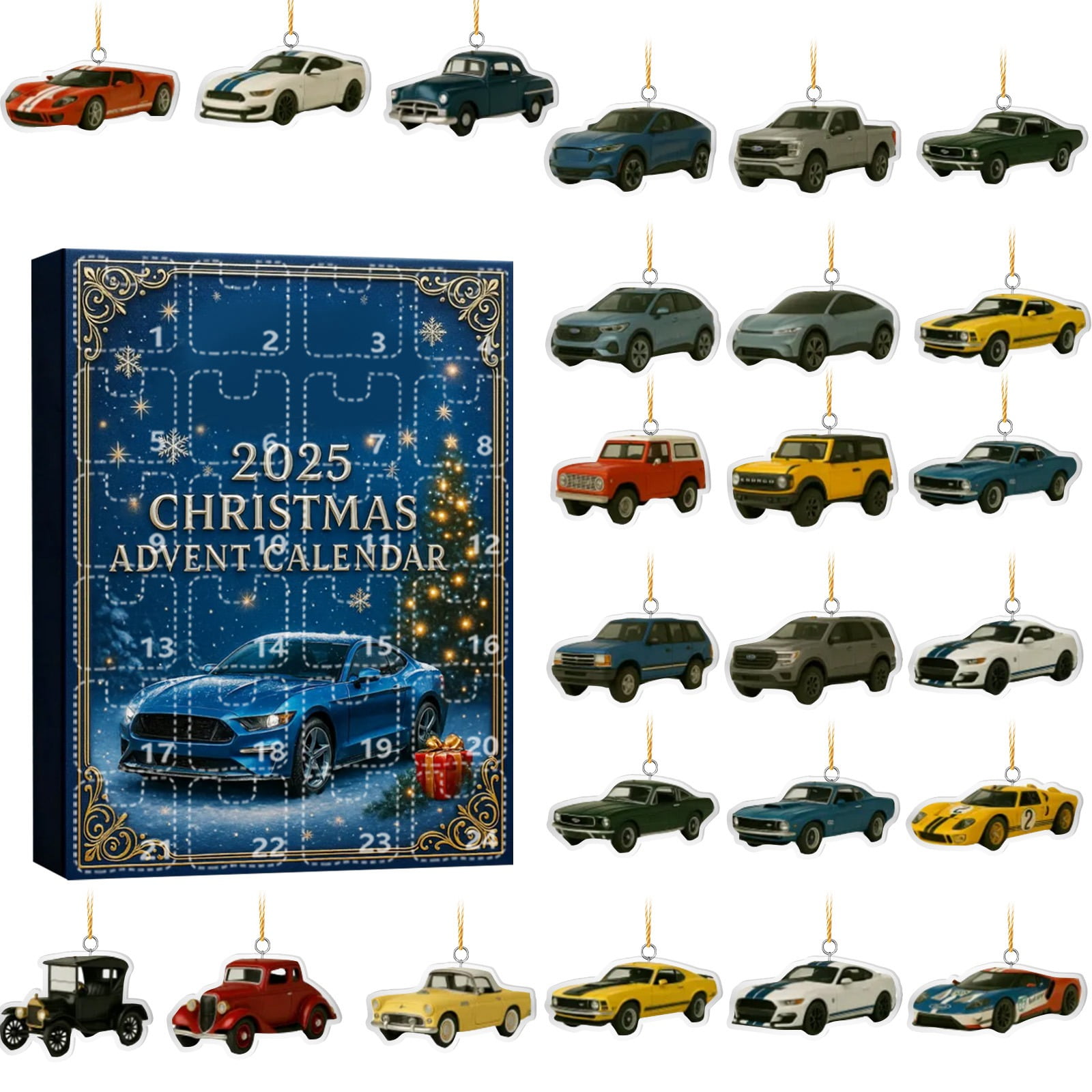 Classic Cars Advent Calendar 2025, 24 Days Xmas Countdown with 2D ...