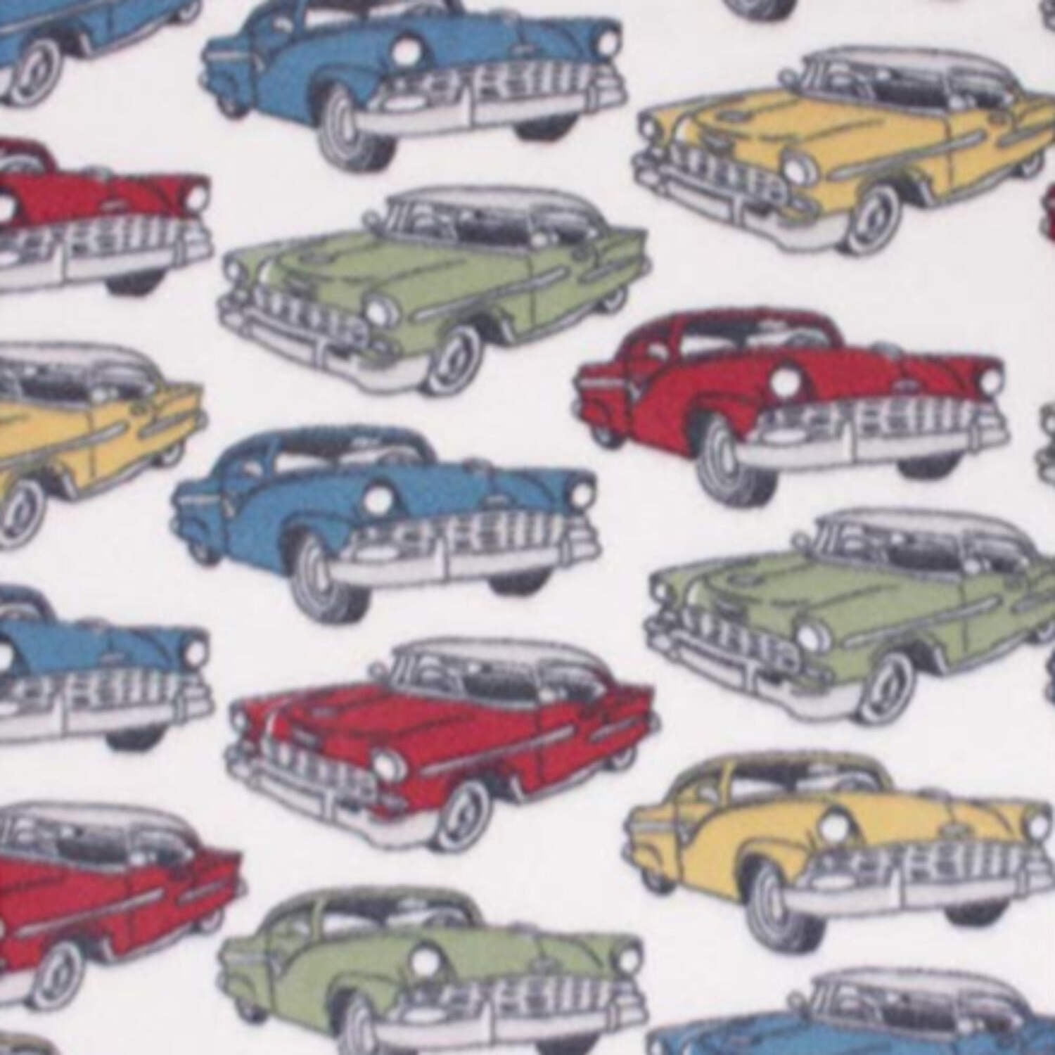 Classic Cars White Fleece Fabric - Walmart.com