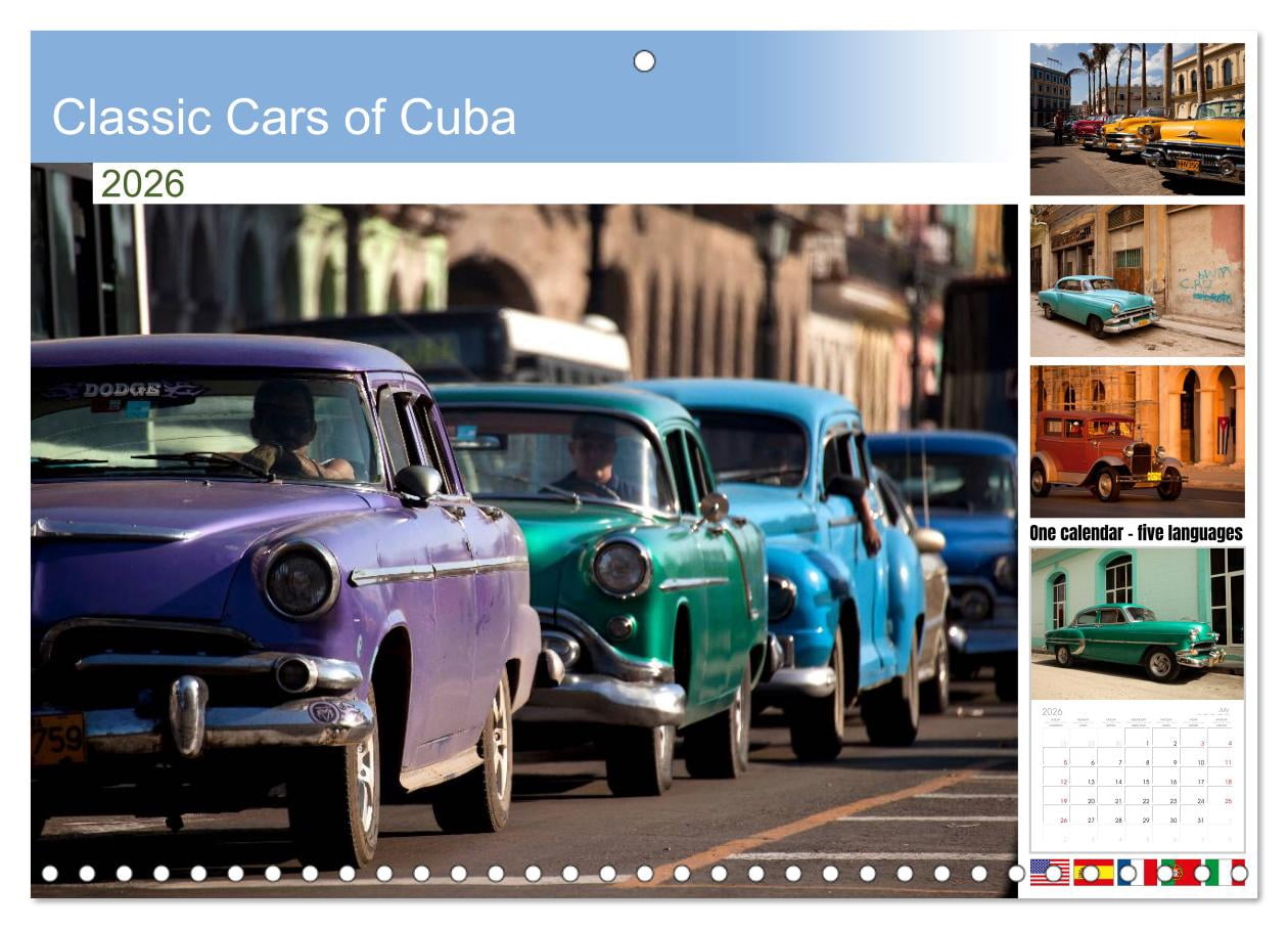 Classic Cars of Cuba (Monthly Wall Calendar 2026 11.7 x 16.5 (open ...