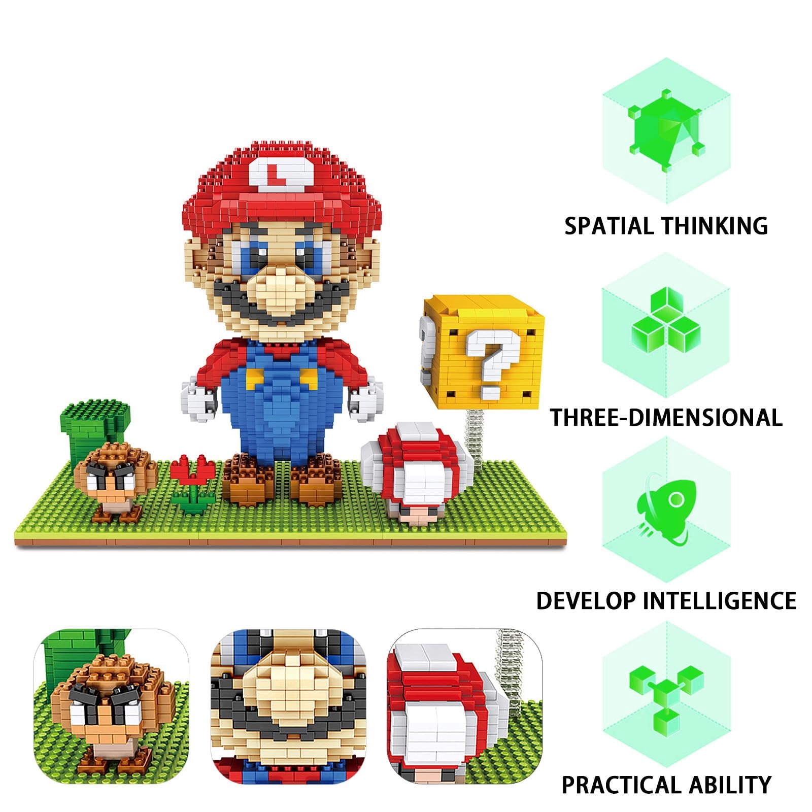 Classic Cartoon Anime Nano Blocks (Model A), 2000 Pieces, Dinosaur ...