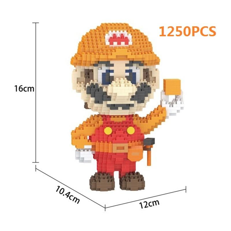Classic Cartoon Anime Nano Blocks (Model A), Dinosaur Mario Building ...