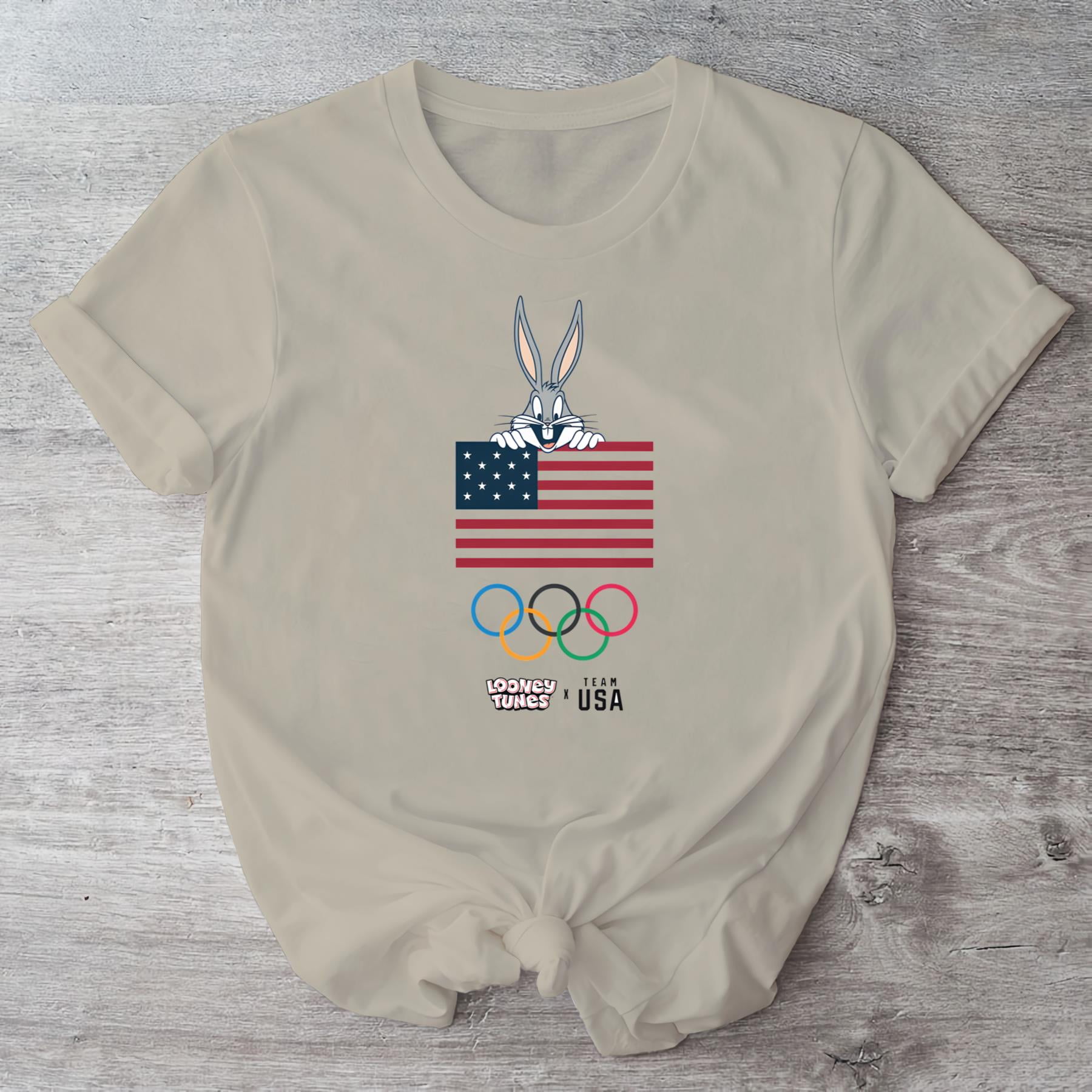 Classic Cartoon Athlete Crossover Shirt, Patriotic Sports Character ...