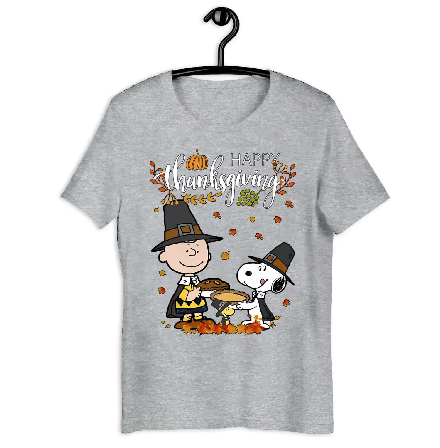 Classic Cartoon Boy and Iconic Beagle Happy Thanksgiving Shirt ...