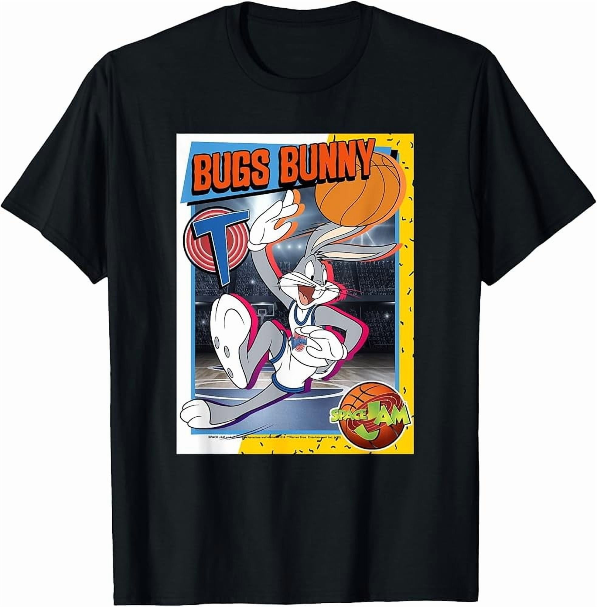 Classic Cartoon Bunny Hoops Shirt, Retro Animation Sports Graphic Tee ...