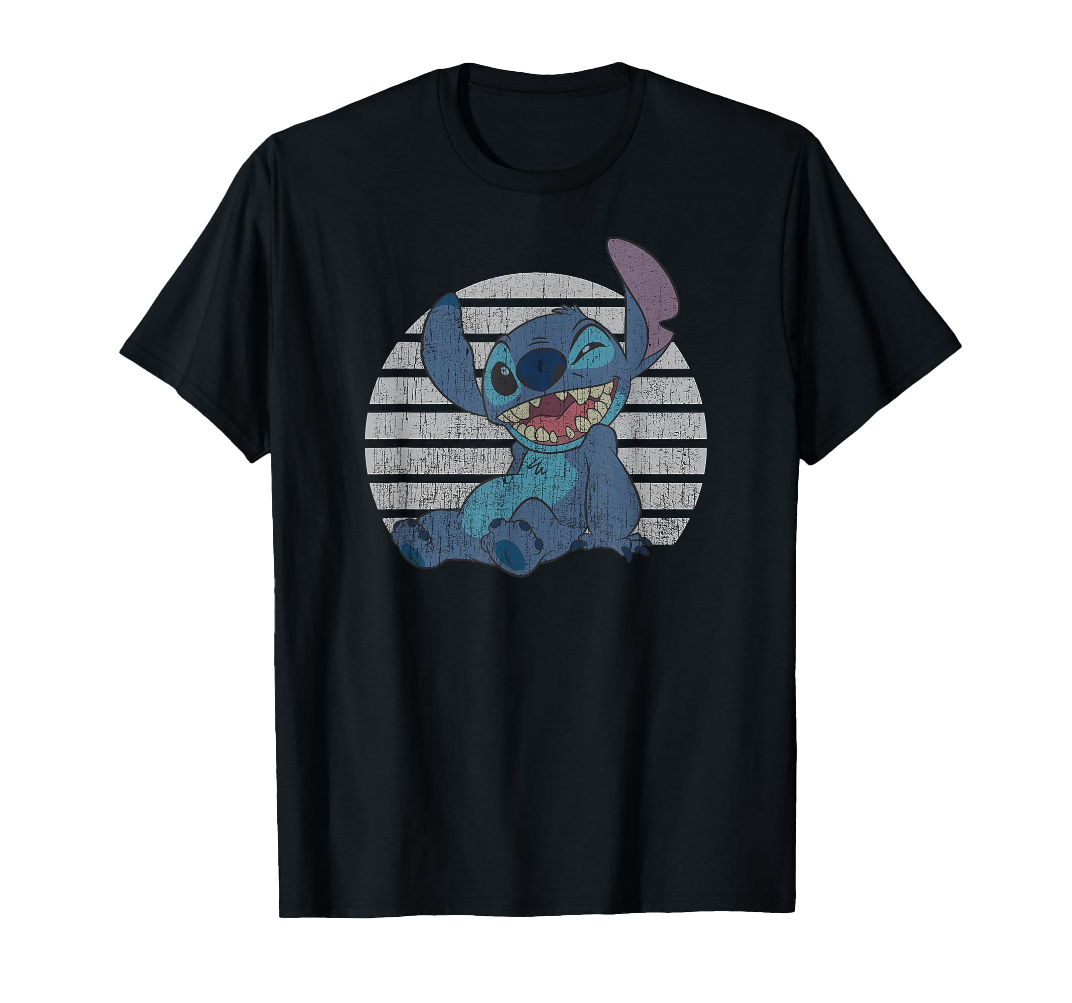 Classic Cartoon Character Winking T-Shirt with Striped Background for ...