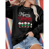 Classic Cartoon Christmas Choir Holiday Friends Graphic Sweatshirt, for ...