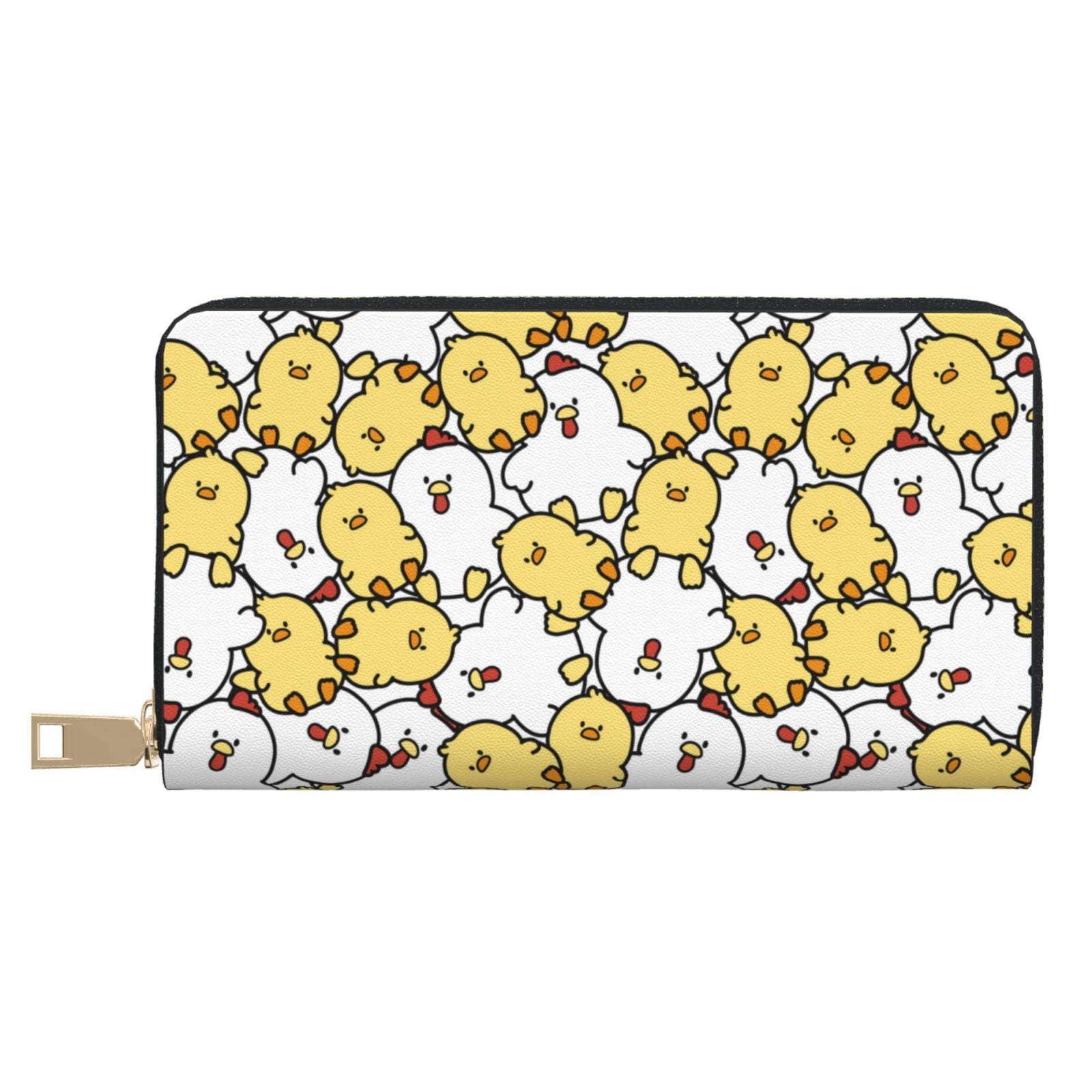 Classic Cartoon Cute Chicken Wallet Women, Leather Bifold Multi Card ...