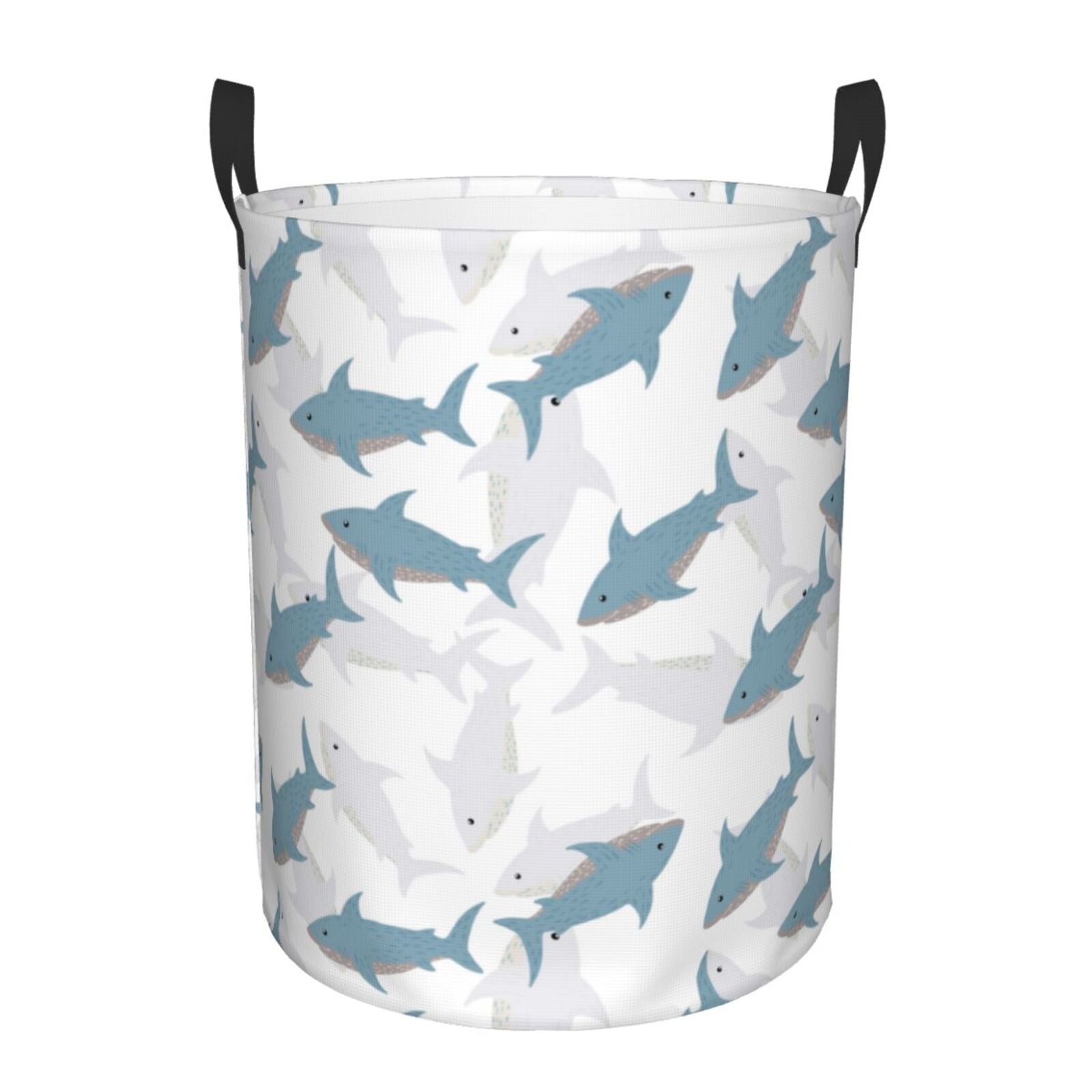 Classic Cartoon Cute Shark Laundry Basket, Laundry Hamper Waterproof ...