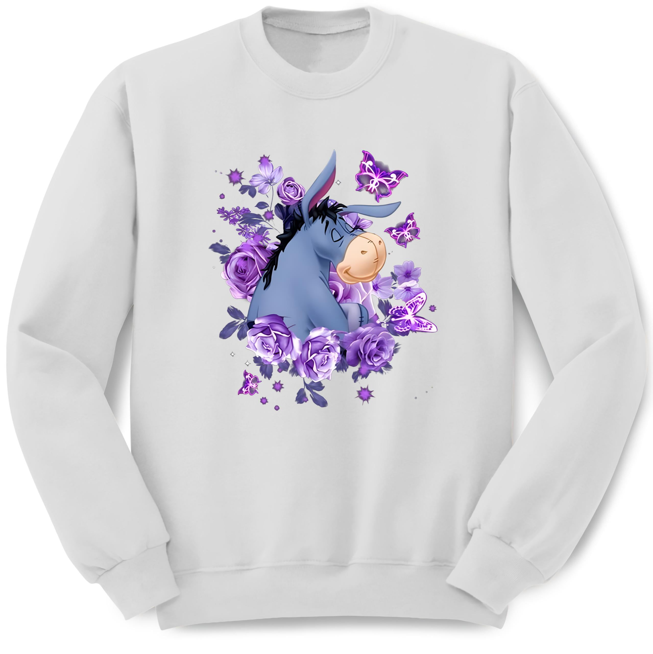 Classic Cartoon Donkey Graphic Sweatshirt, Vintage Animal Character Tee ...