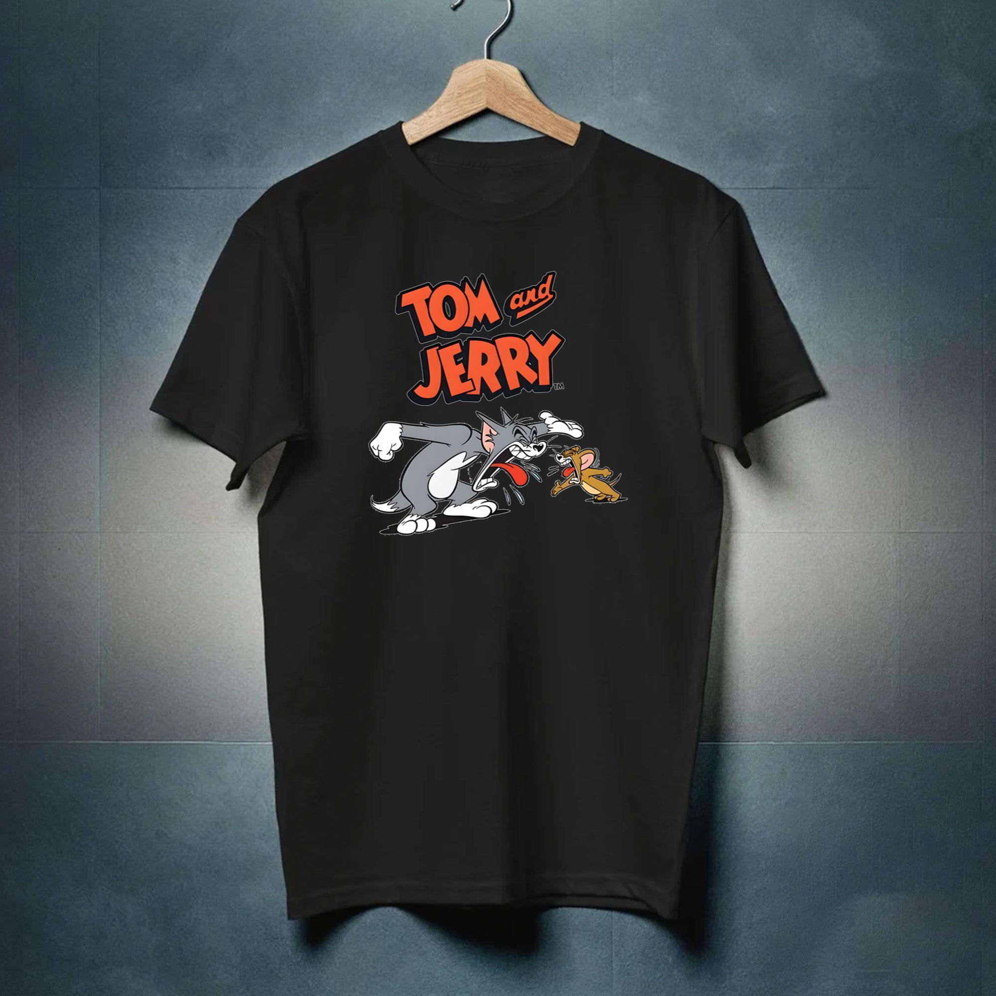 Classic Cartoon Duo Graphic Tee, Retro Chase Scene Shirt, Vintage ...