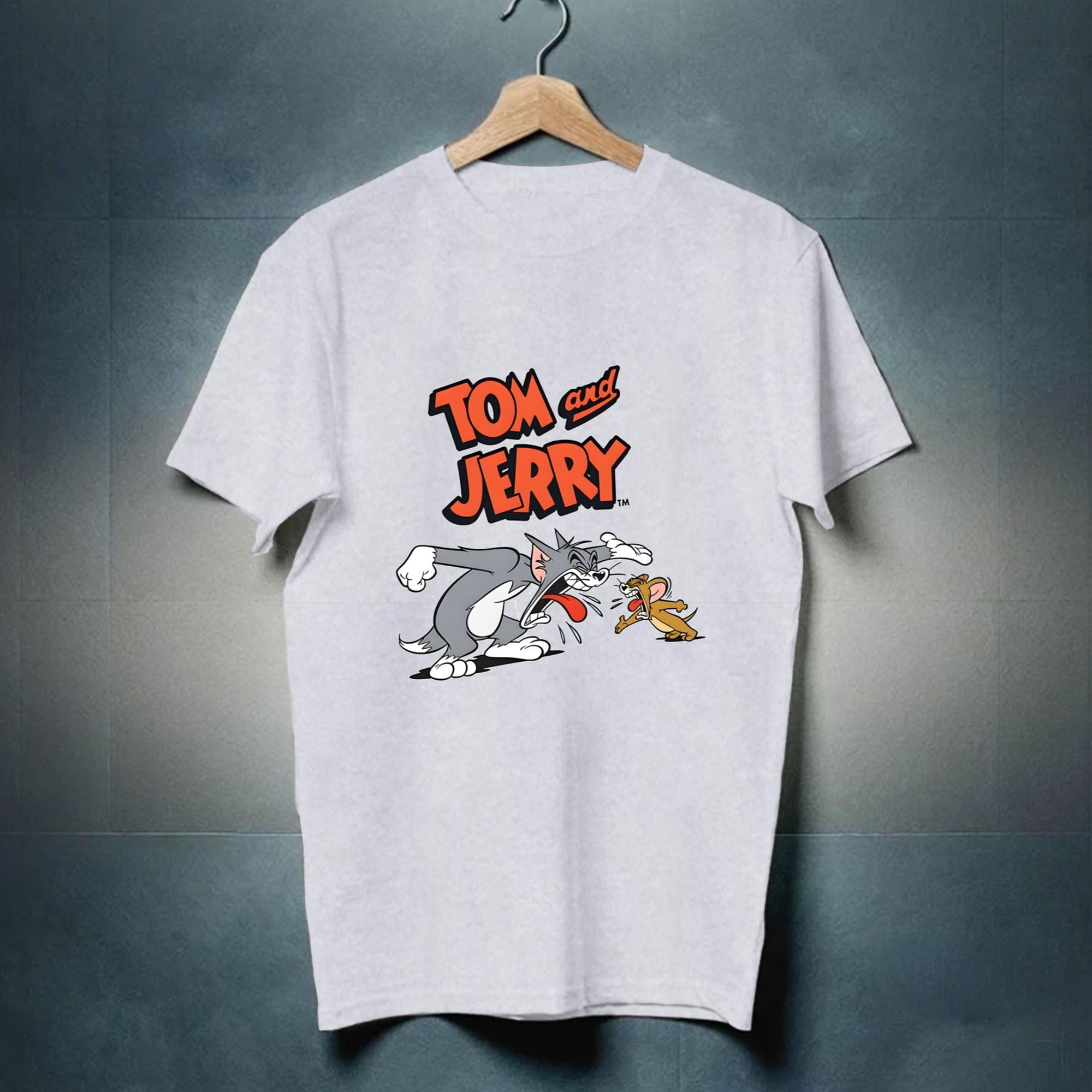 Classic Cartoon Graphic Tee, Retro Animated Duo Shirt - Walmart.com