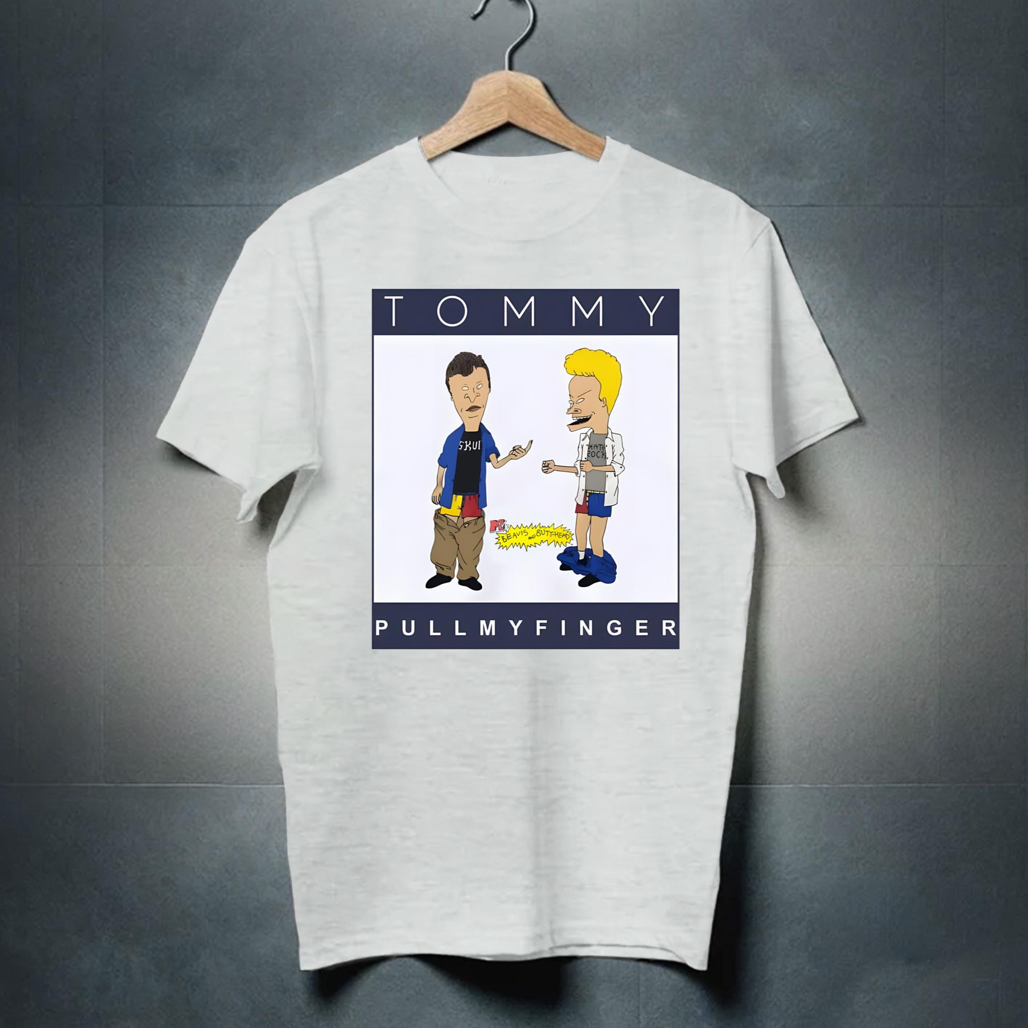 Classic Cartoon Joke Parody Shirt, Pull My Finger Humor Graphic Tee ...