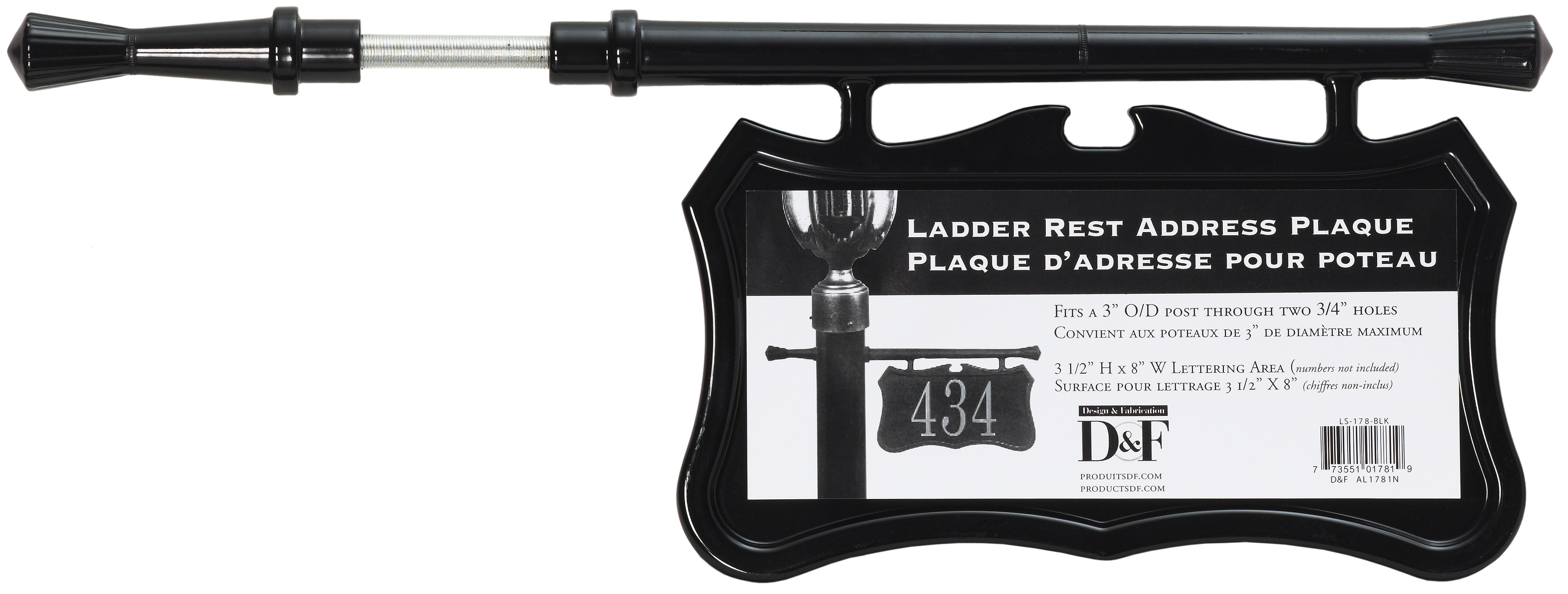 Classic Cast Aluminum Rectangular Ladder Rest Sign, Black - Walmart.com