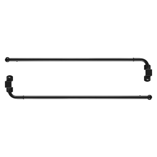 Mumo 1/2" Swing Arm Curtain Rods,Adjustable Metal Rods with Ball ...