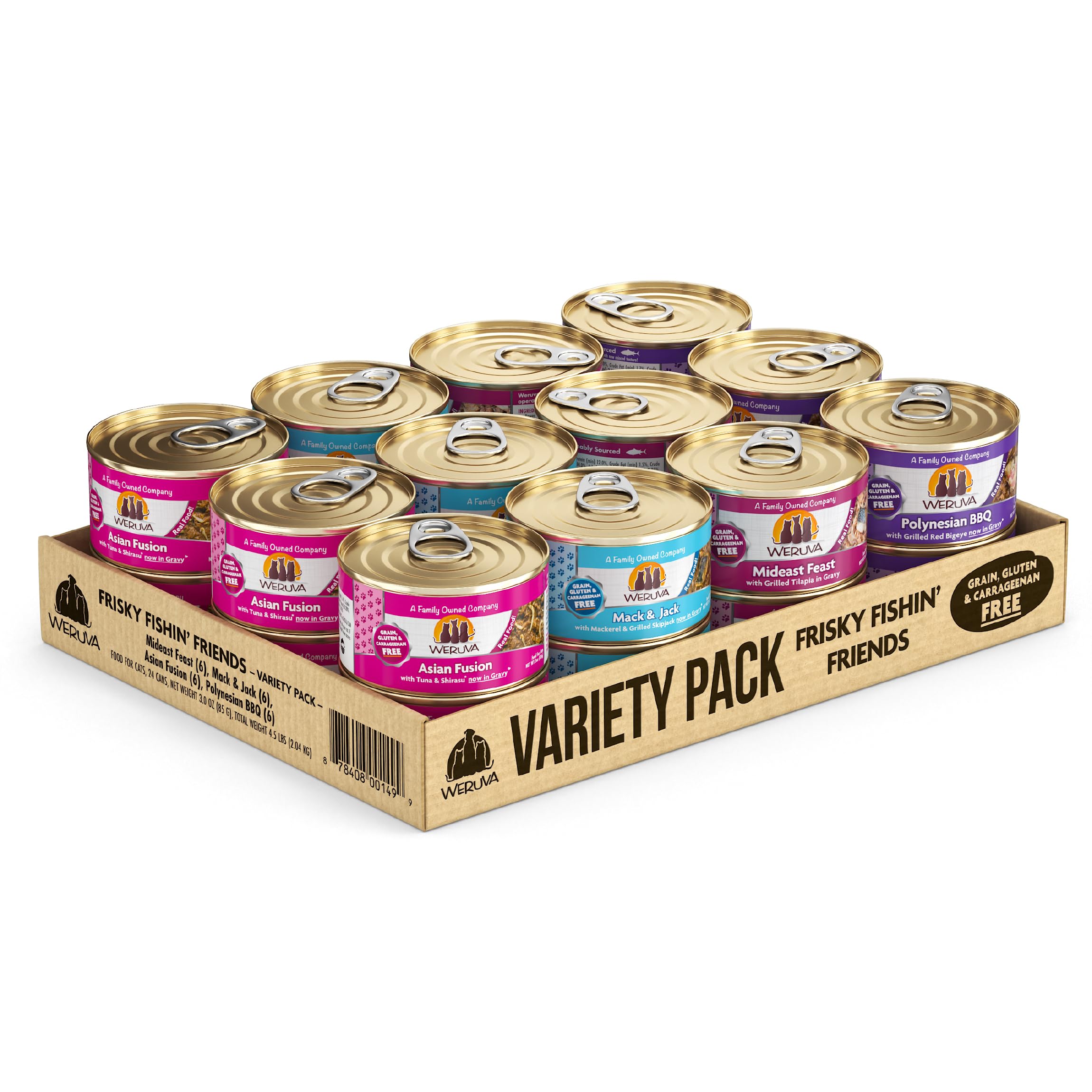 Classic Cat Food, Variety Pack, Frisky Fishin' Friends Wet Cat Food ...