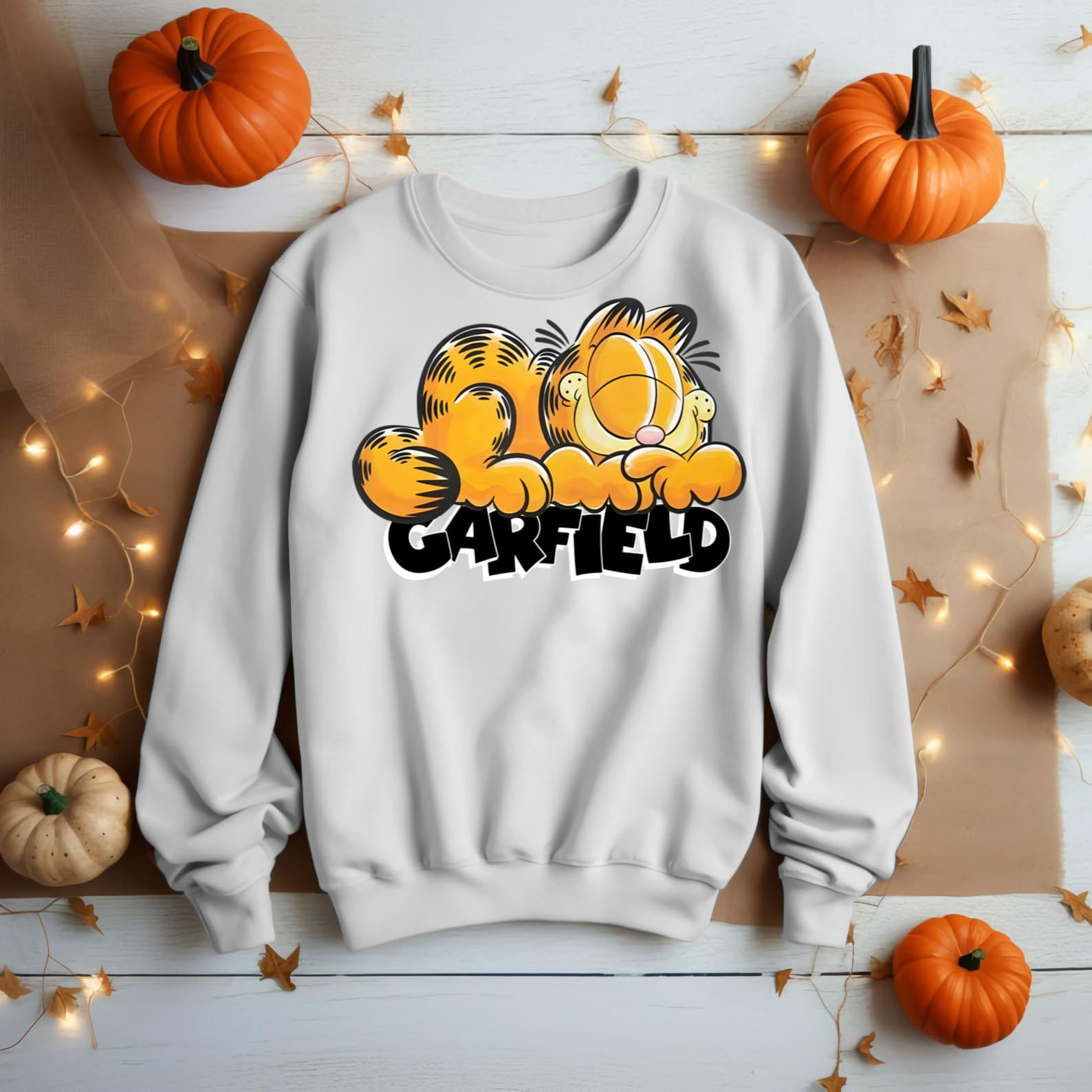 Classic Cat Mens T-Shirt in Black Sleeping Top for Adults Retro Graphic ...