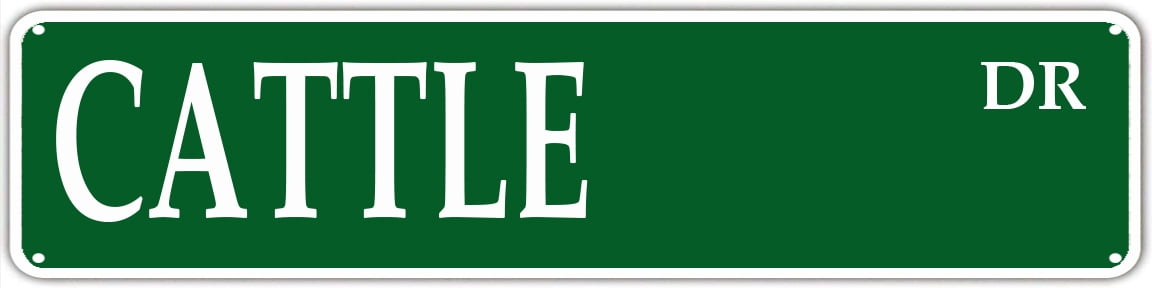 Classic Cattle Dr Street Sign,Metal Road Sign For Indoor/Outdoor Home ...