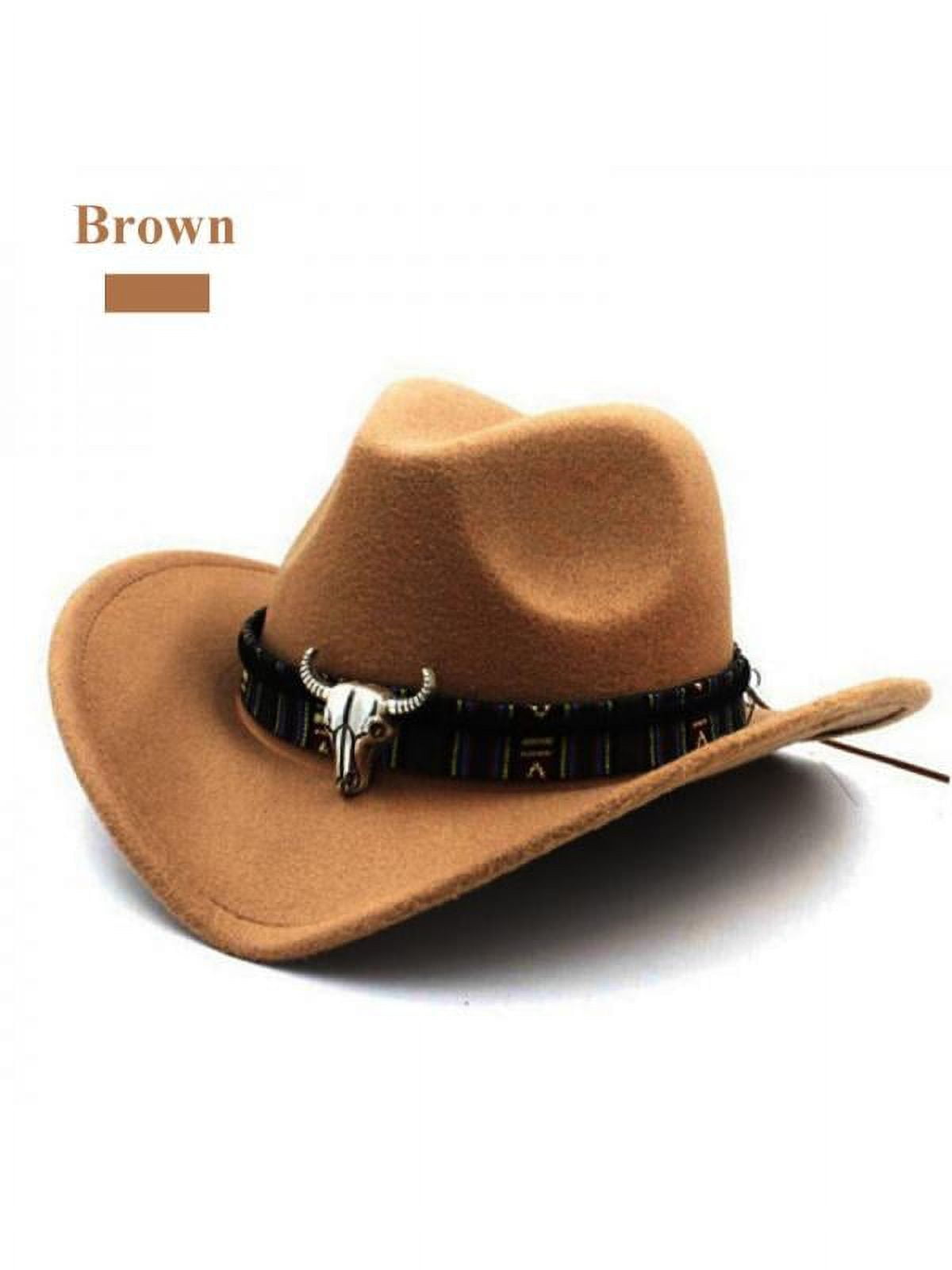 Classic Cattleman Straw Cowboy Hat, Ethnic Style Western Cowgirl Hat ...